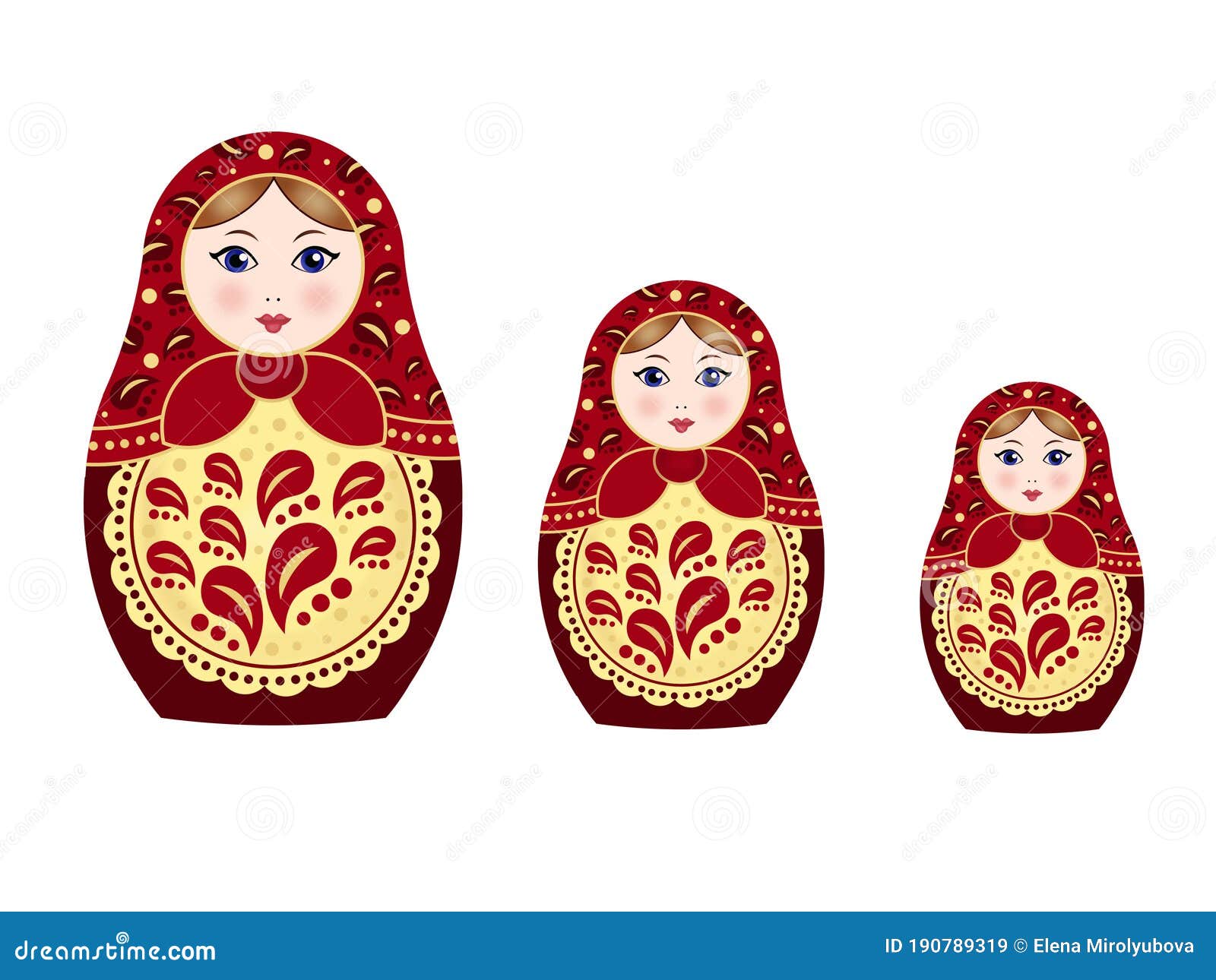 Three Dolls Royalty-Free Cartoon | CartoonDealer.com #9048791