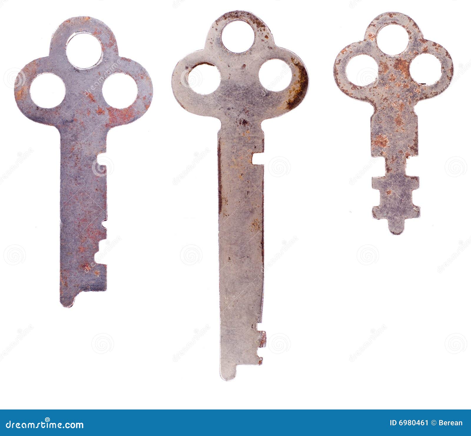 Three rusty keys stock image. Image of rusty, real, steel - 6980461