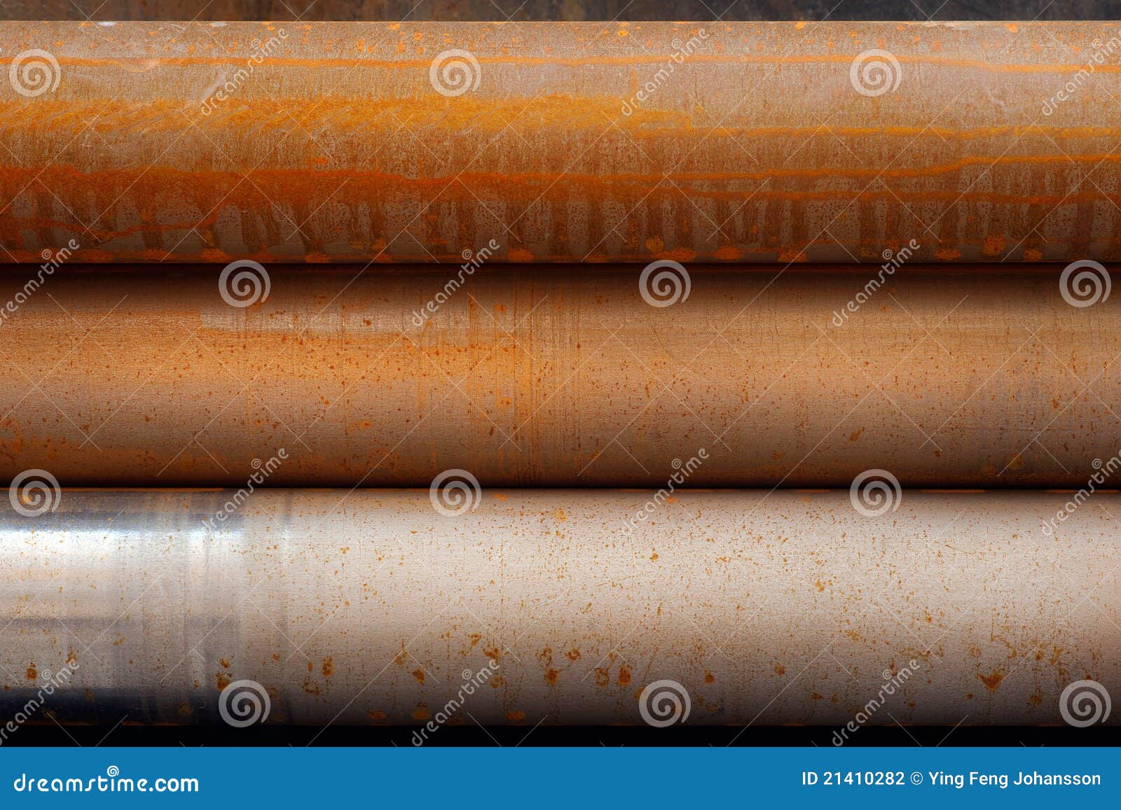 Three rusty pipes stock photo. Image of industry, iron - 21410282