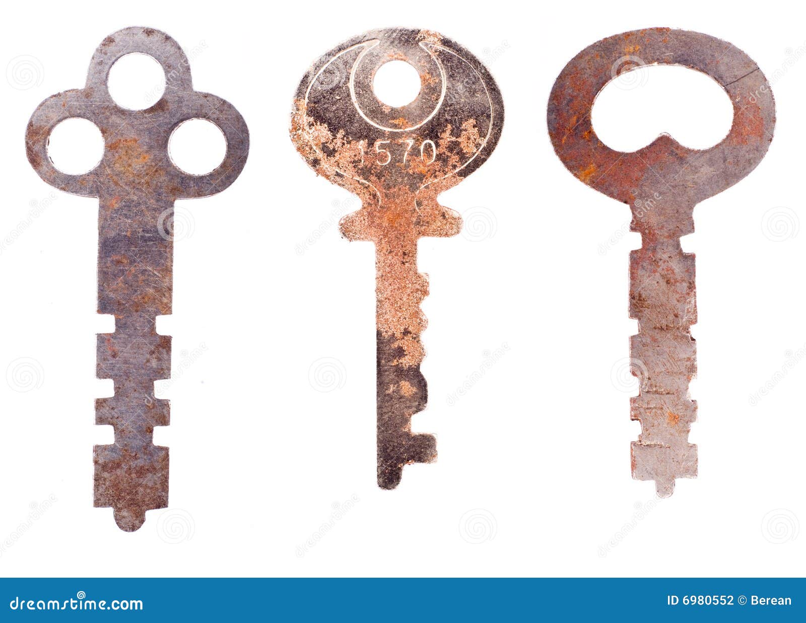 Three rusty skeleton keys stock photo. Image of ecommerce - 6980552
