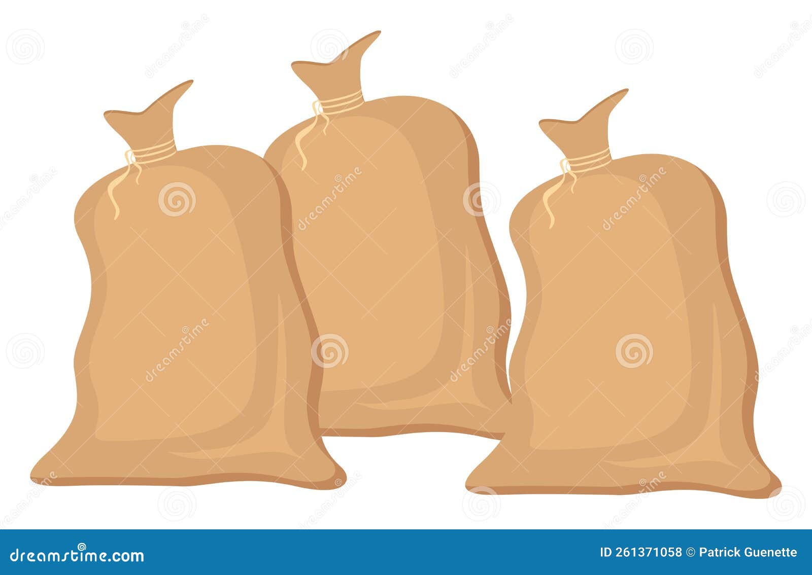Three sacks, icon stock vector. Illustration of background - 261371058