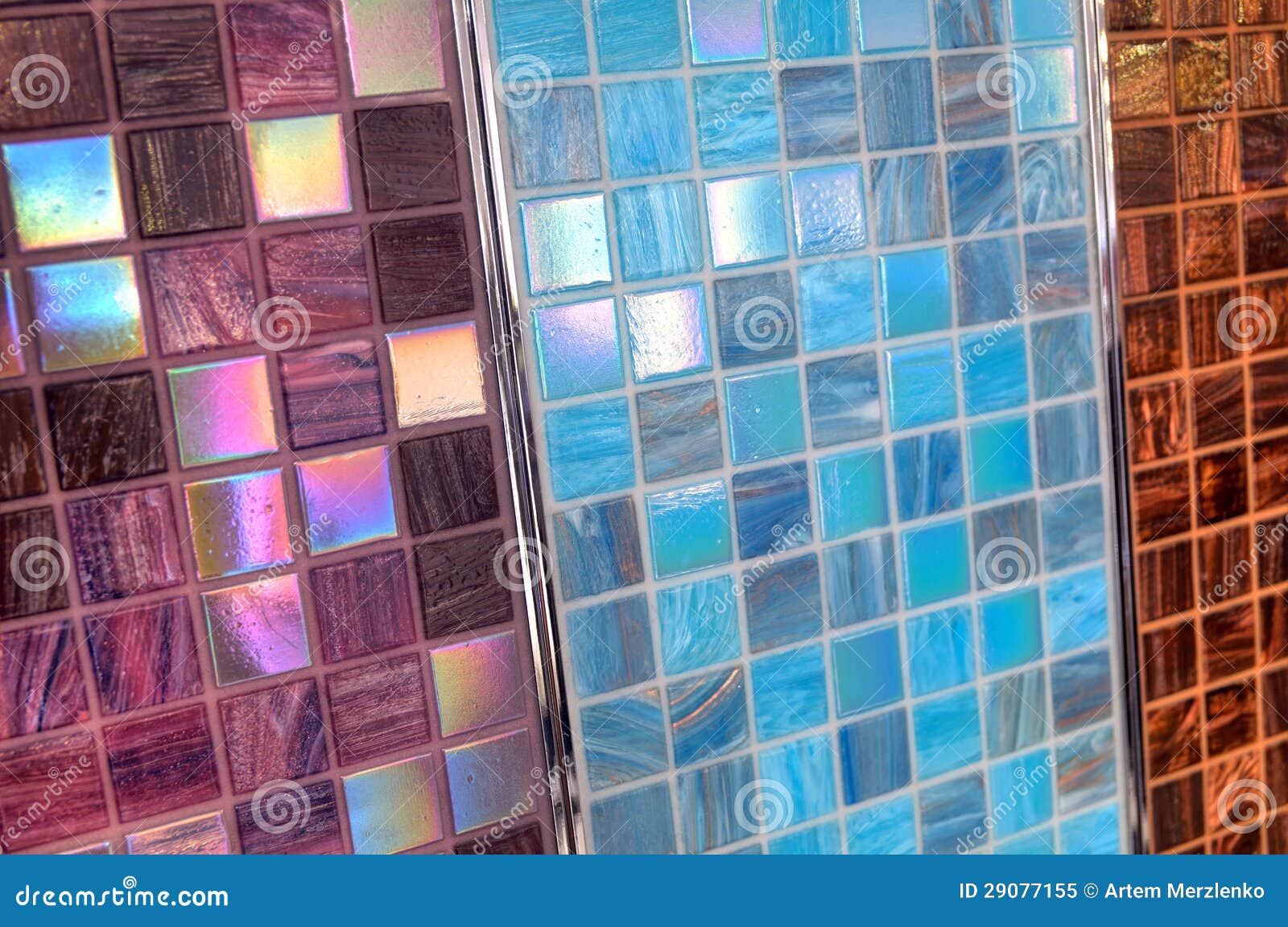 Three samples of mosaic stock image. Image of geometric - 29077155