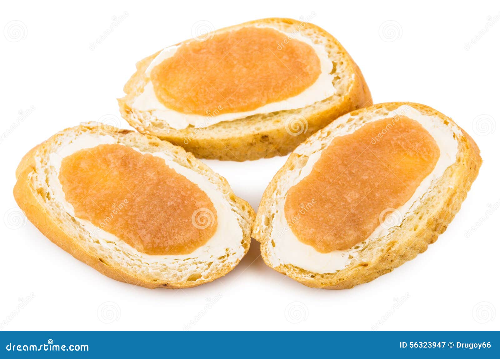 Three Sandwiches with Salted Pollock Roe Isolated on White Stock Image ...