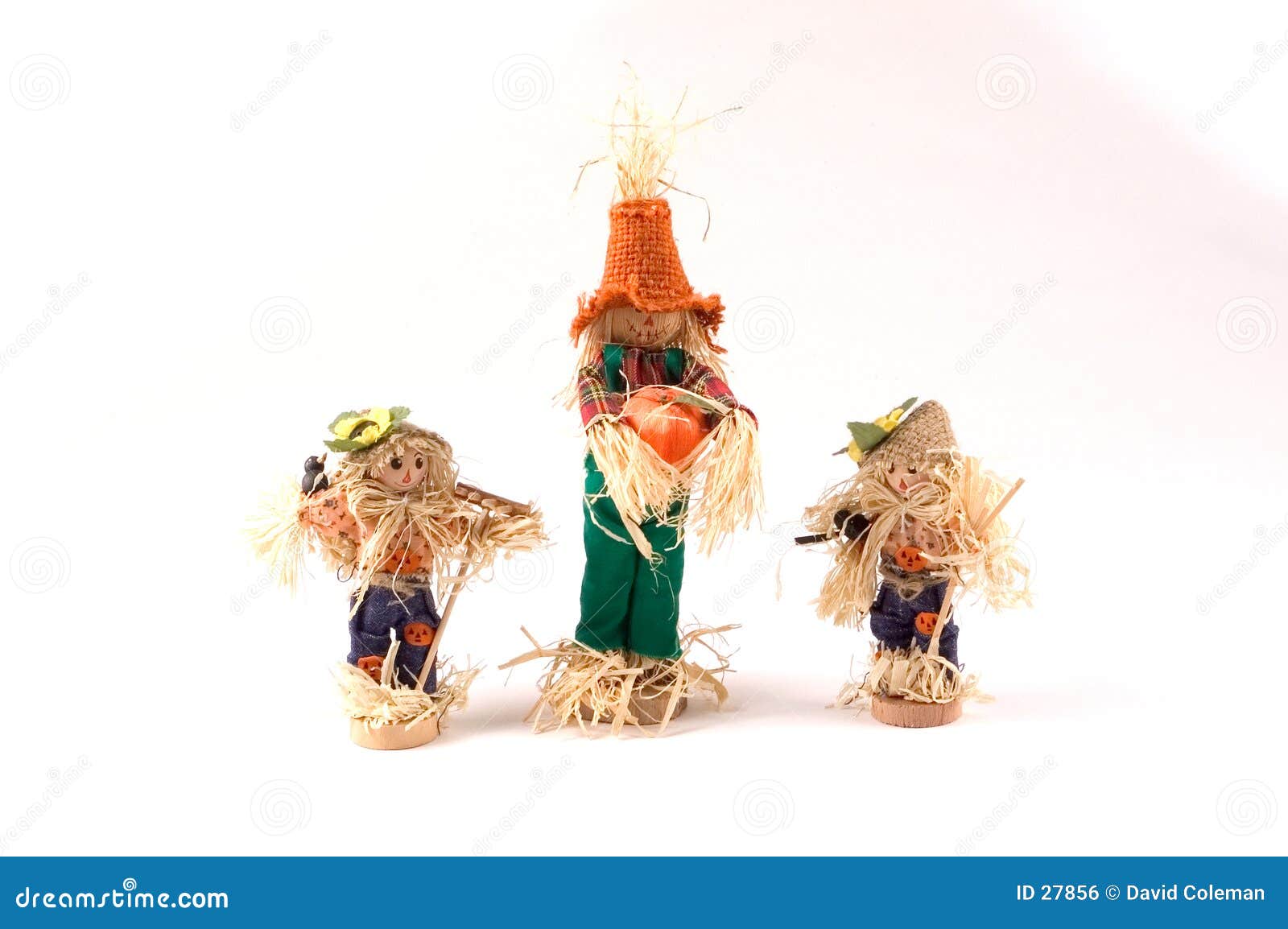Three Scarecrows stock photo. Image of decoration, figures - 27856