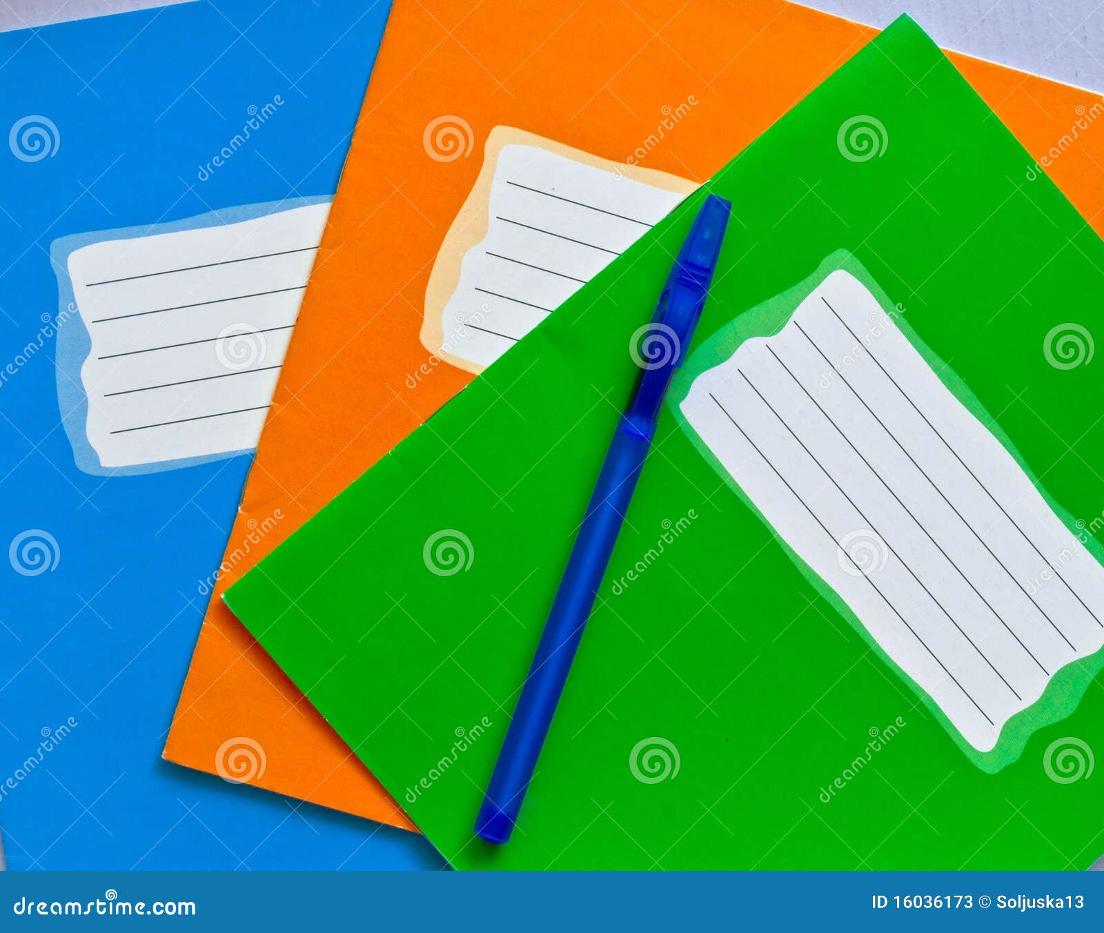 Three School Writing-books and Felt-tip Pen Stock Image - Image of ...