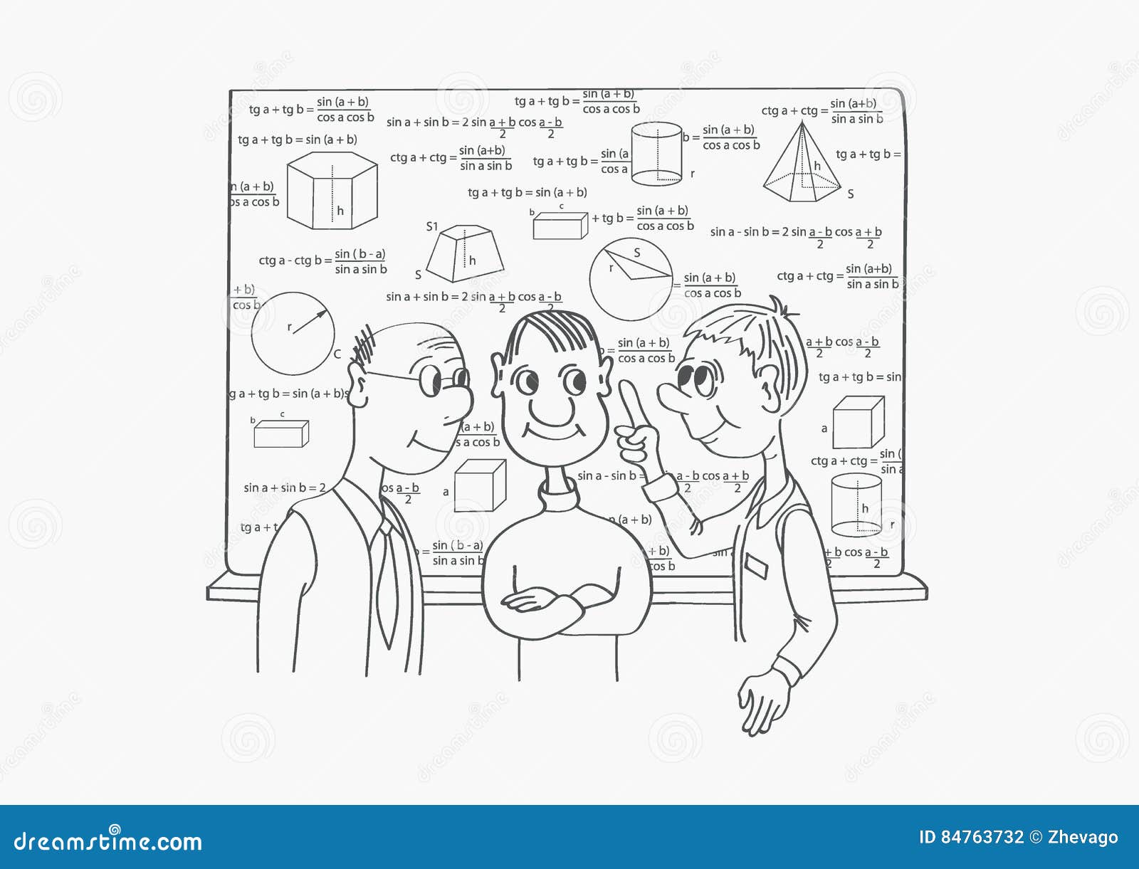 Three Scientists Discuss Scientific Subject Stock Vector - Illustration ...