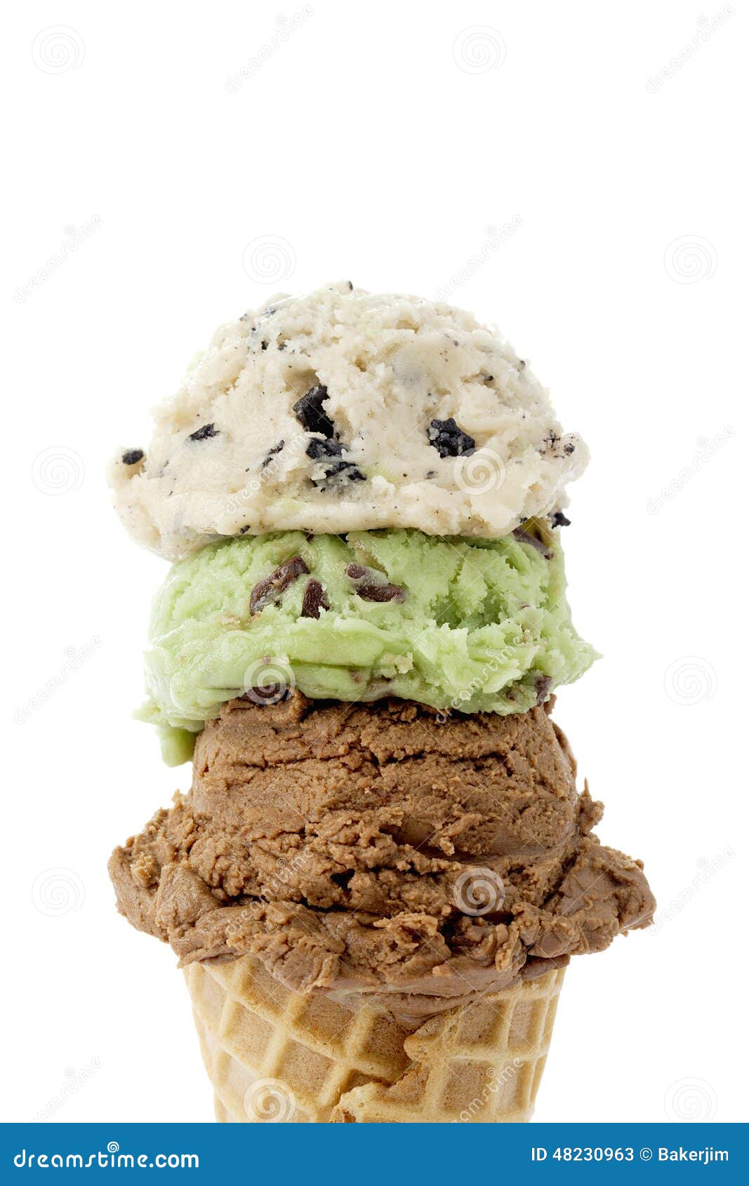 Three Scoops Of Ice Cream Stock Photo - Image: 48230963 Three Scoops Of Ice Cream Stock Photo - Image: 48230963
