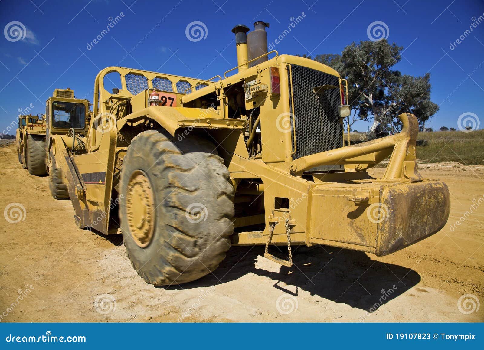Three scrapers in line stock image. Image of plant, scrapers - 19107823