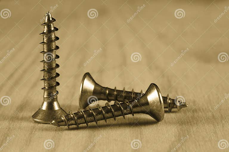 Three screws stock image. Image of wood, work, drill, objects - 1756181