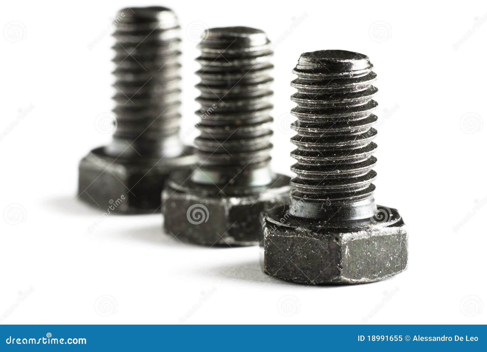 Three Screws stock image. Image of close, copy, horizontal - 18991655