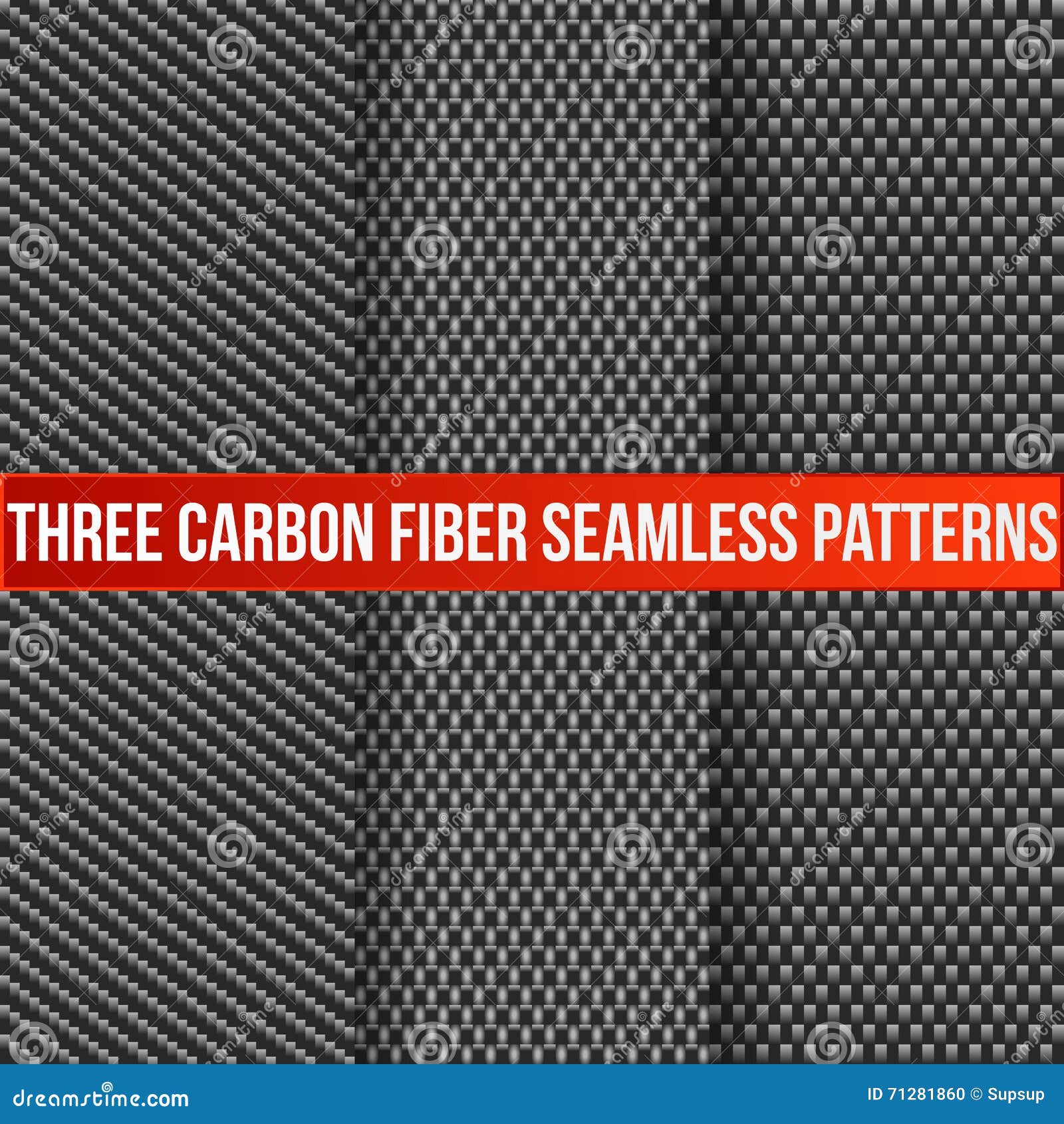 Three Seamless Carbon Patterns Stock Vector - Illustration of ornament ...