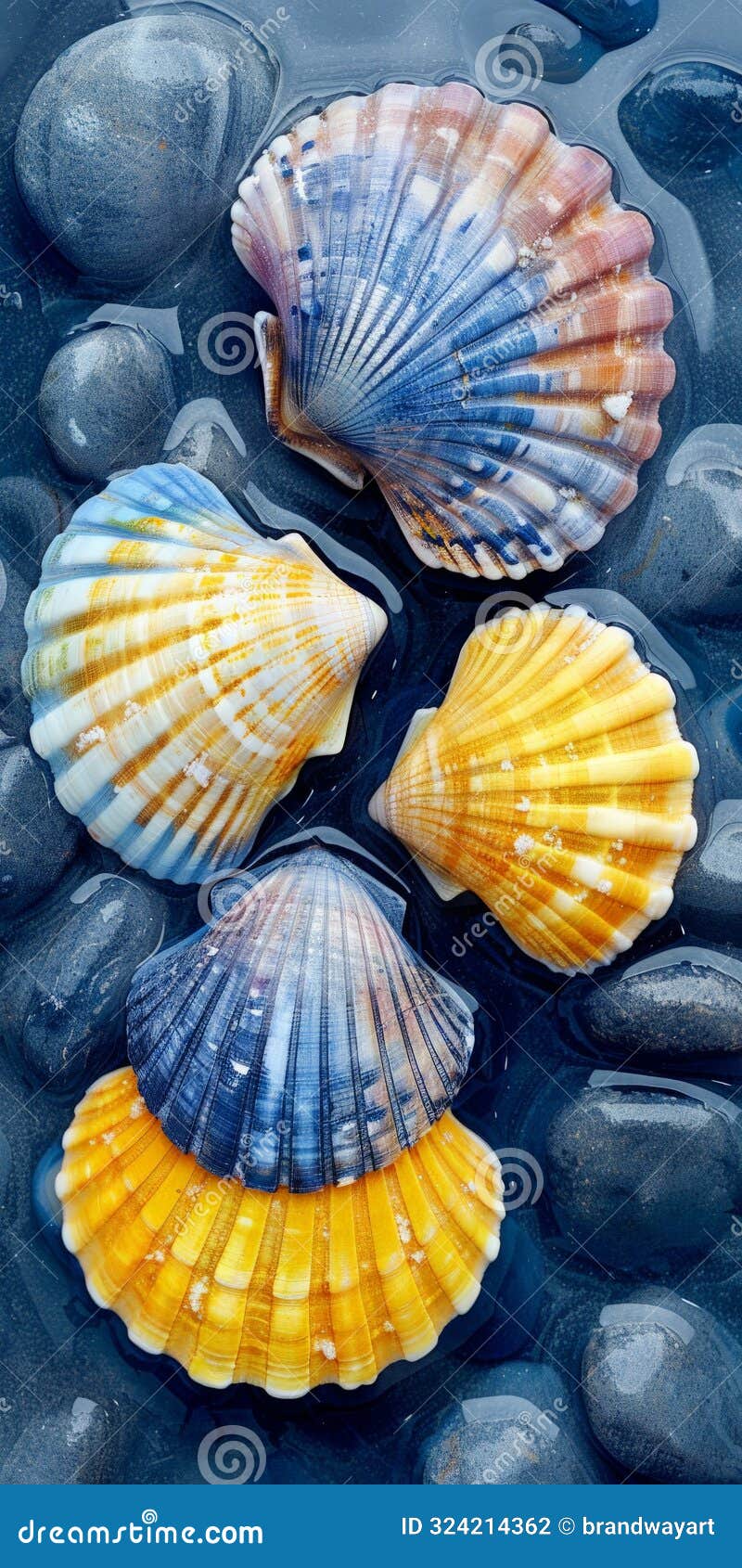 Three Seashells In Watercolor Stock Photography | CartoonDealer.com ...