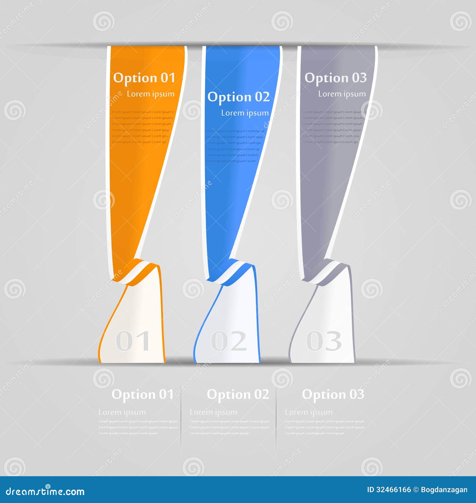 Three section stock vector. Illustration of information - 32466166