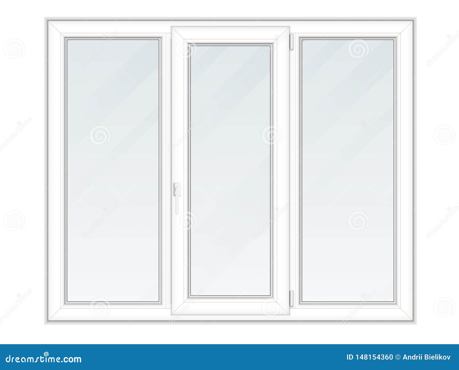 Three Section Window. stock vector. Illustration of blank - 148154360