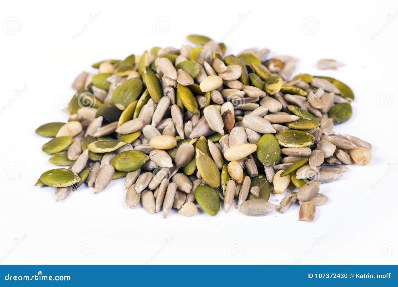 Three Seed Mixture Isolated on White. Stock Photo - Image of seed ...