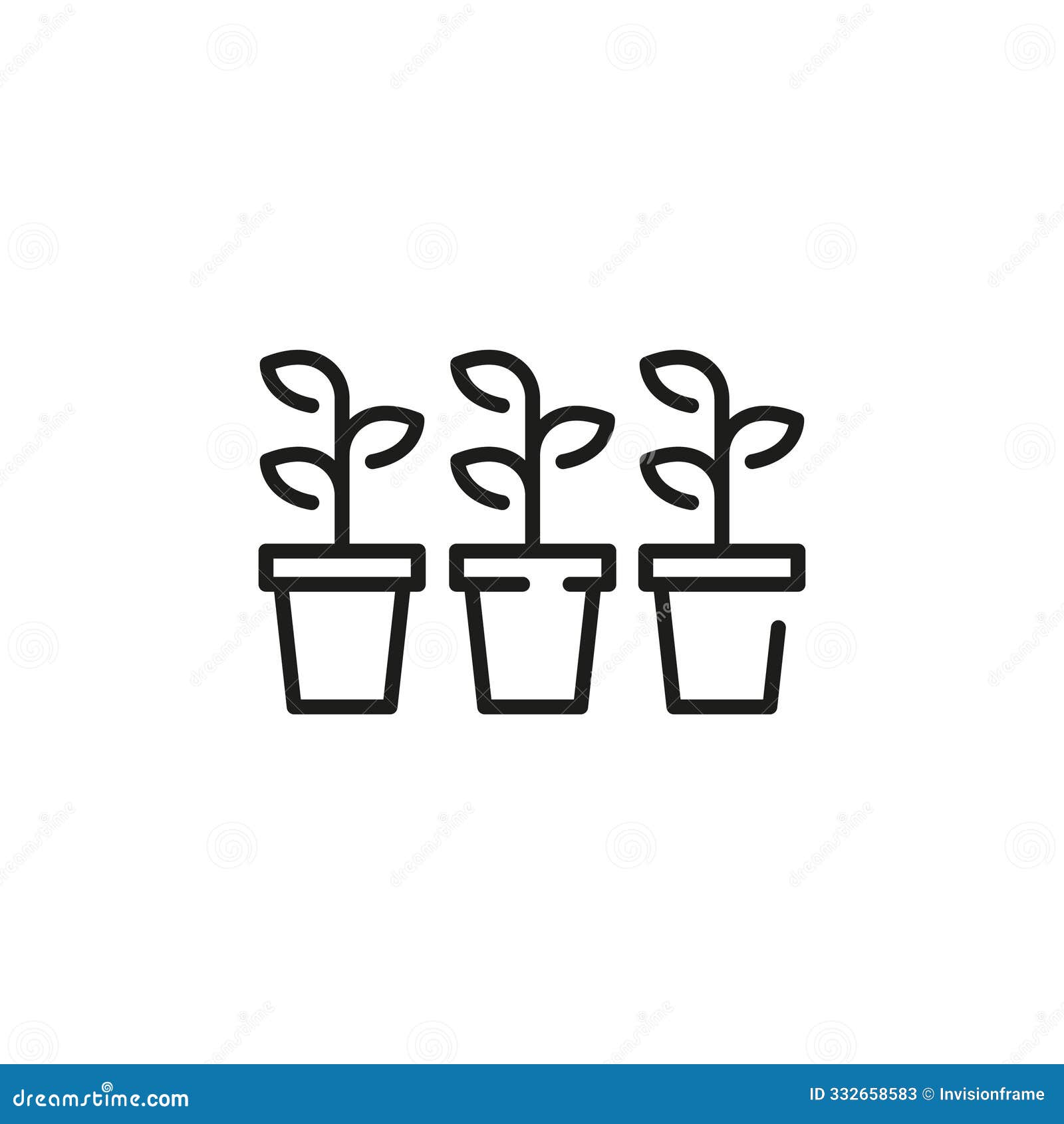 Three seedlings icon stock illustration. Illustration of regeneration ...