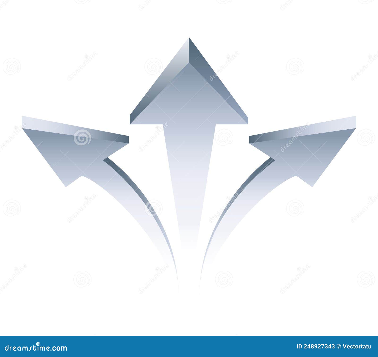 Three separation pathways stock vector. Illustration of vector - 248927343