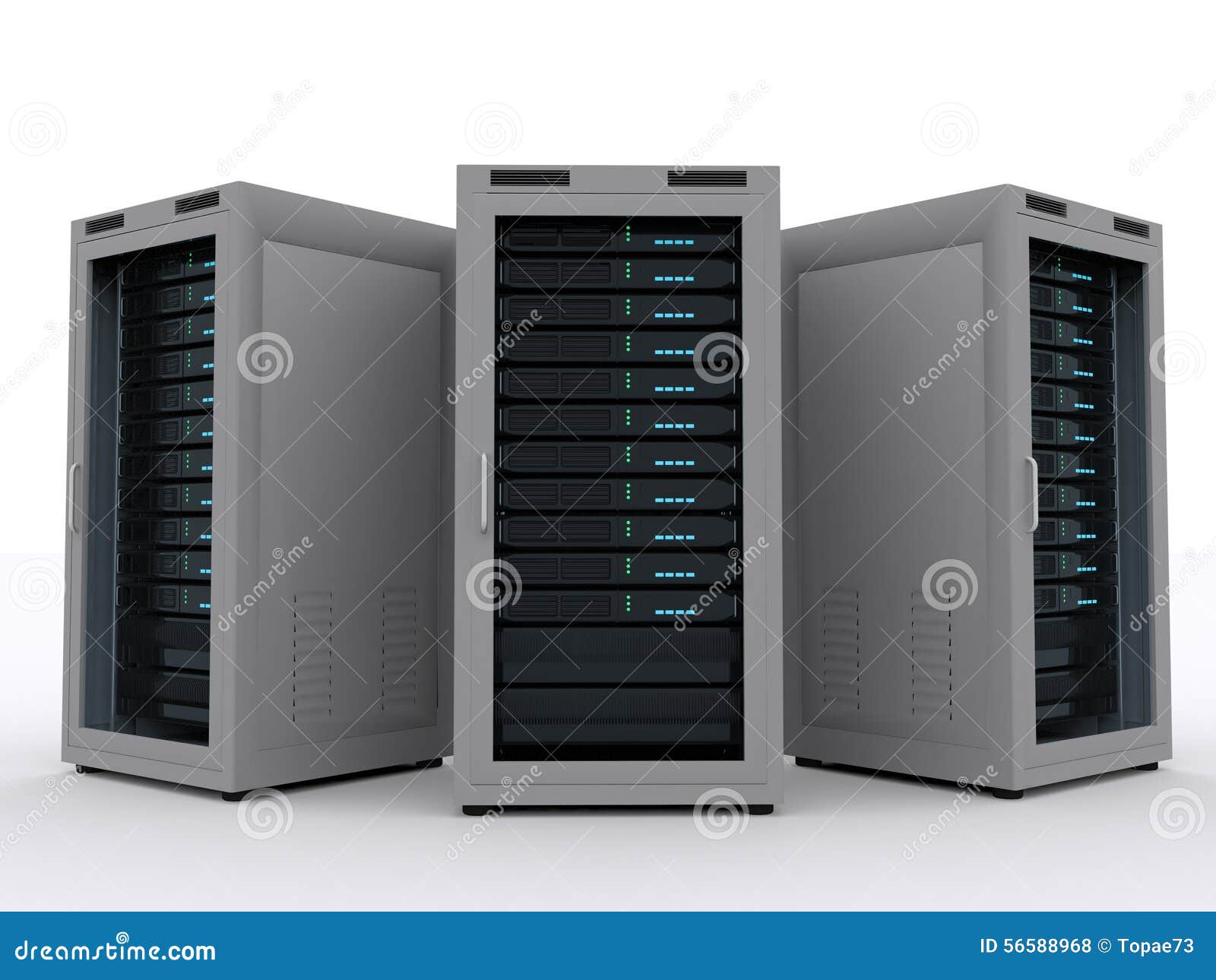 Three Server Racks stock illustration. Illustration of industry - 56588968