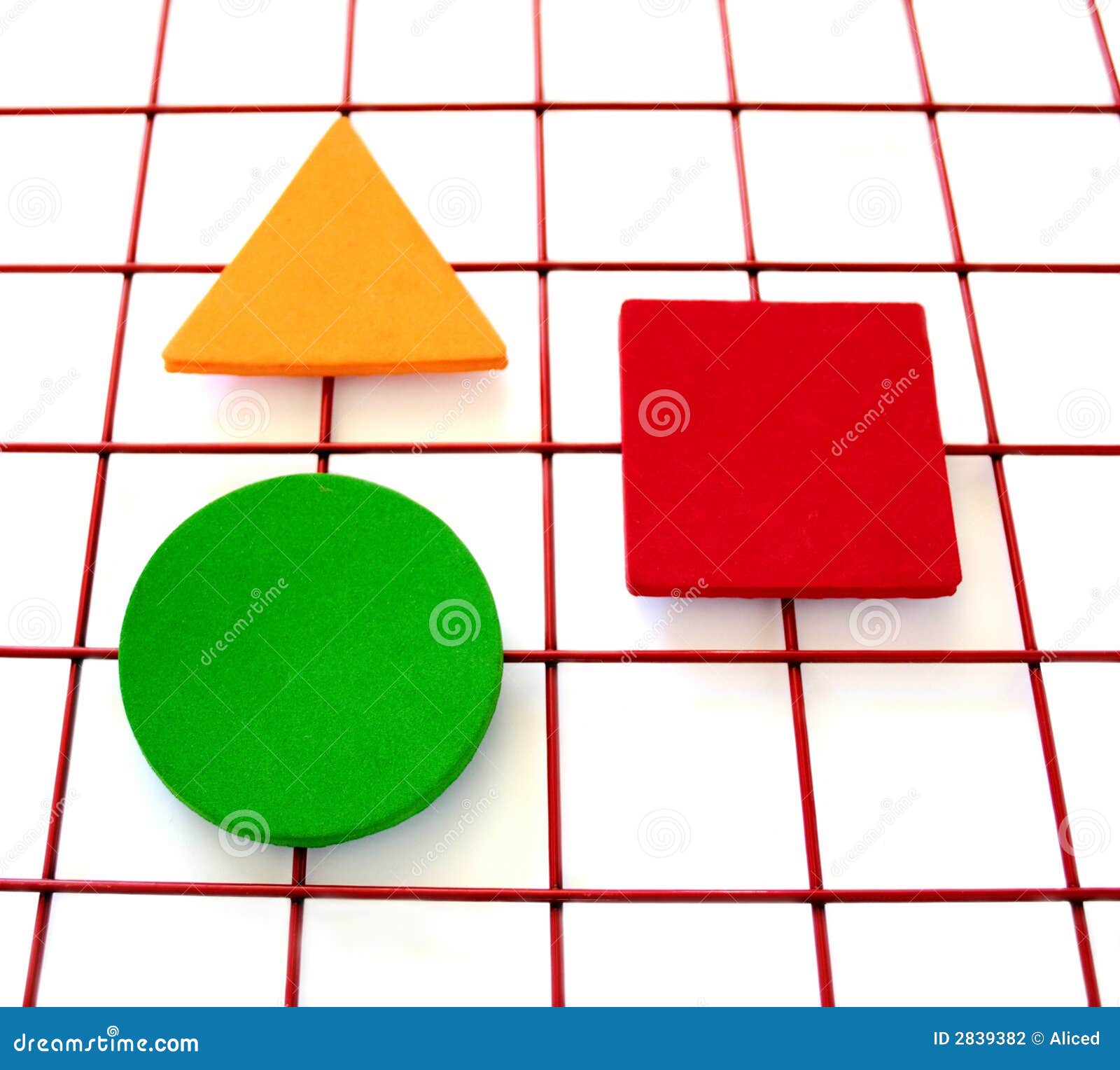 Three shapes on a grid stock photo. Image of basic, lines - 2839382