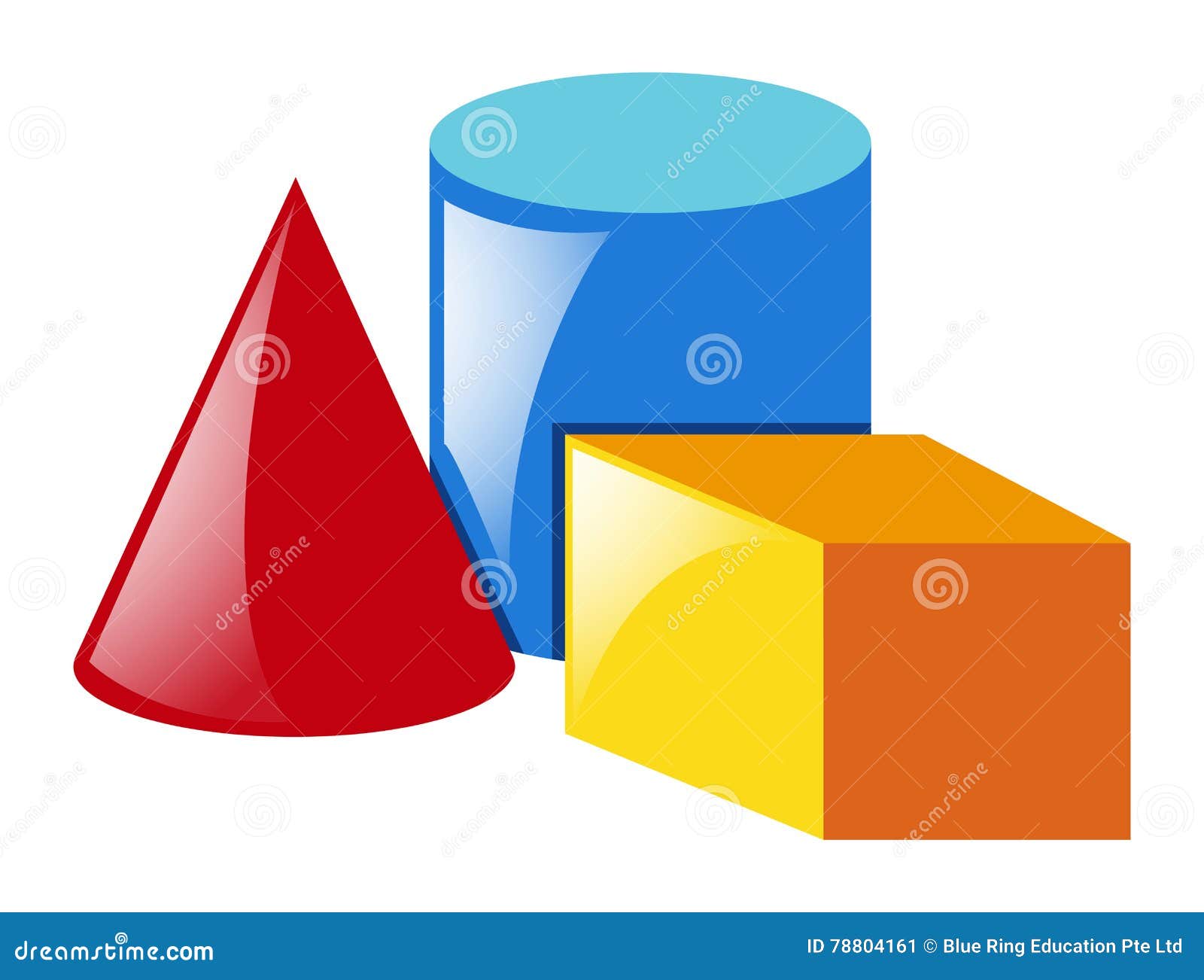 Three Shapes on White Background Stock Vector - Illustration of dice ...