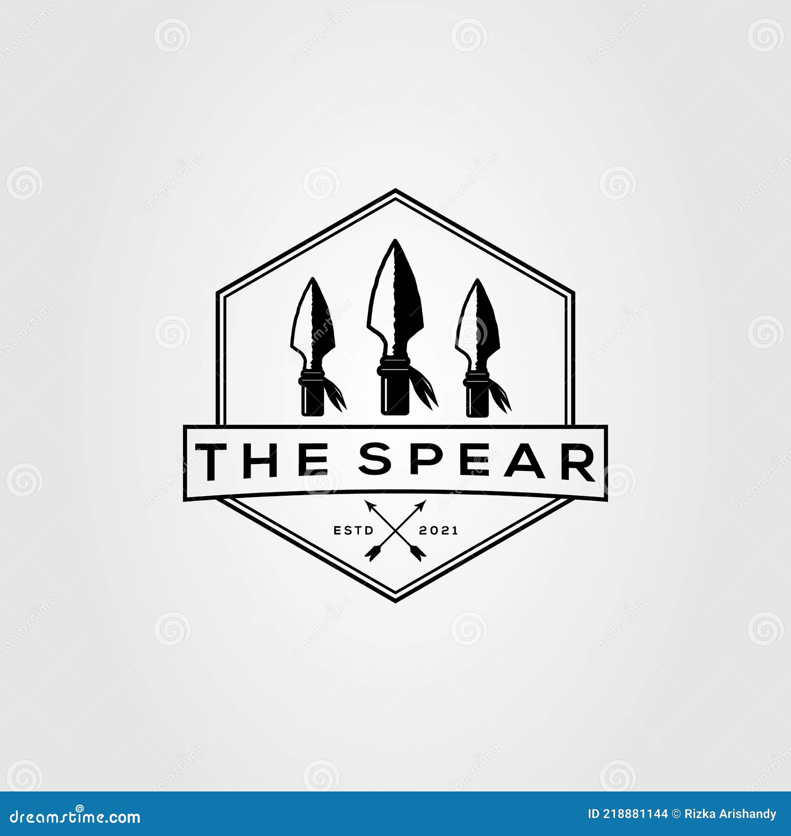 Three Sharp Spear Logo. Arrowhead, Spearhead, Hunting Logo Vector ...