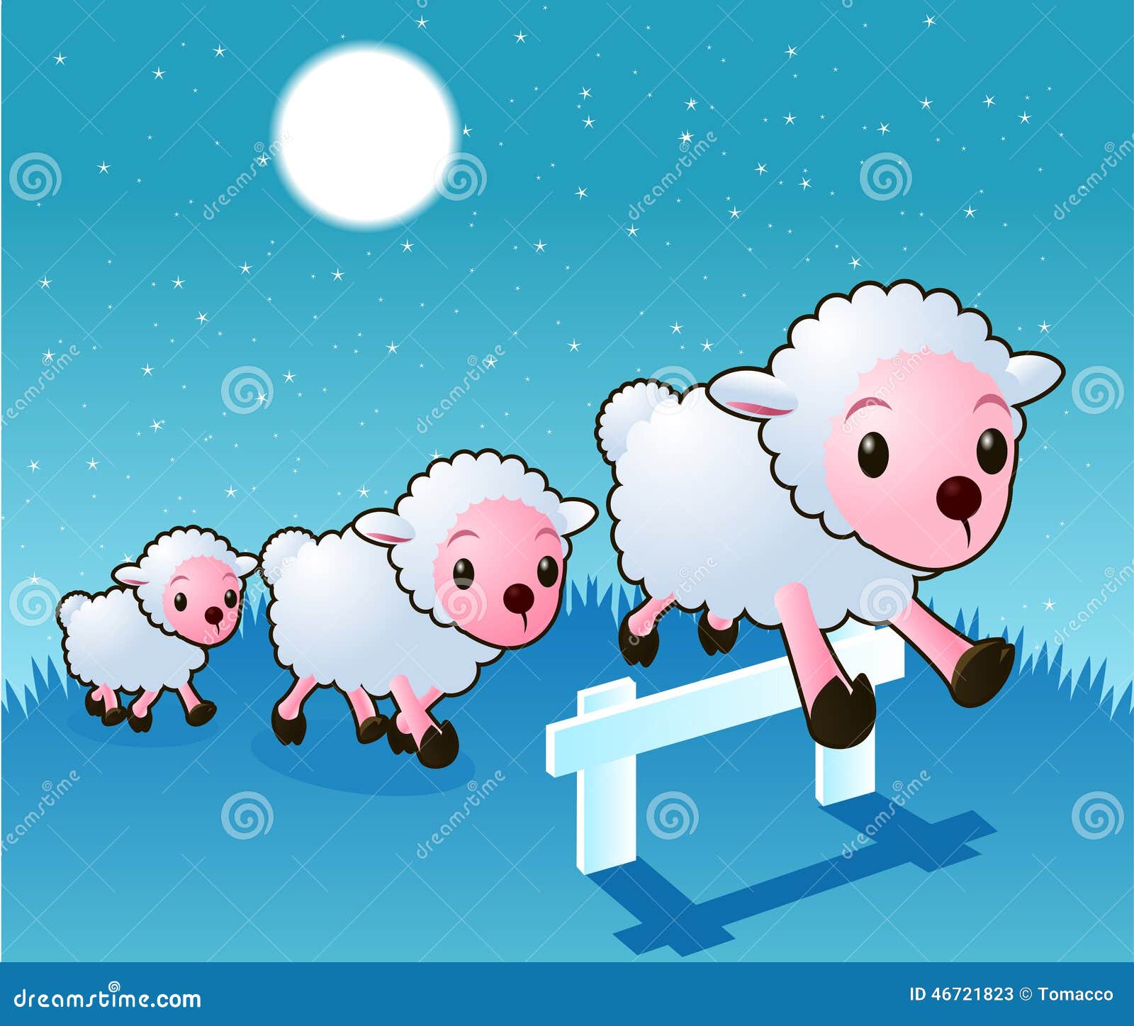Three Sheeps Vector Illustration | CartoonDealer.com #6439414