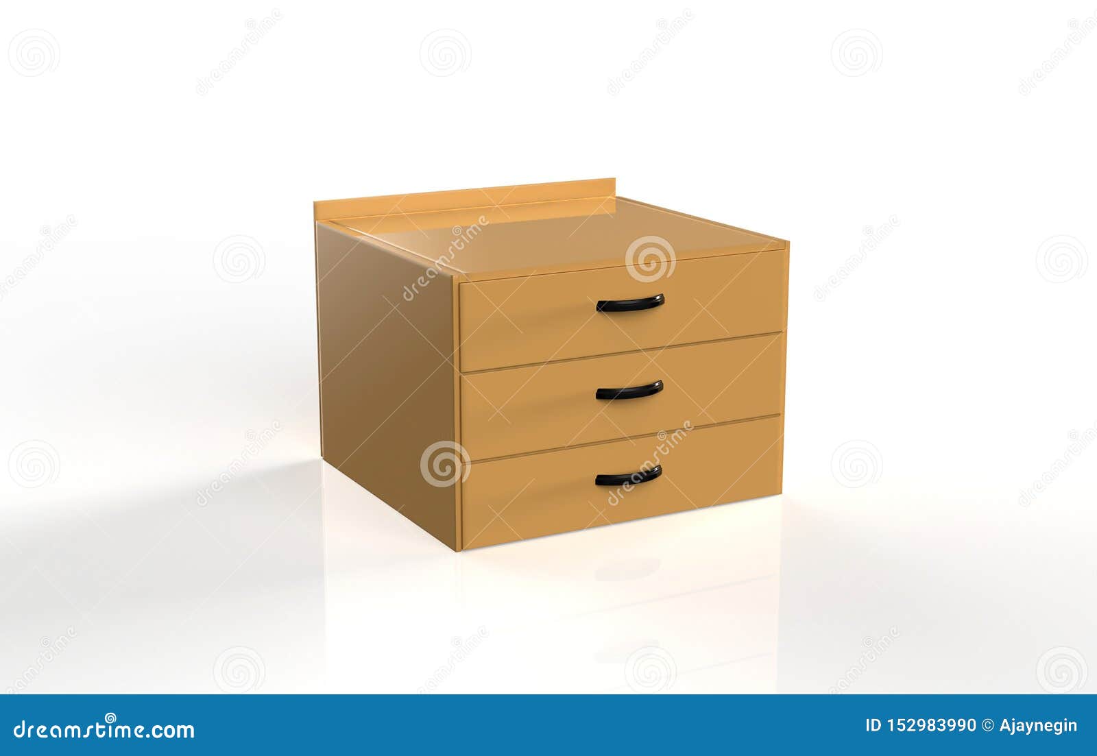 Three shelf drawer stock illustration. Illustration of modern - 152983990