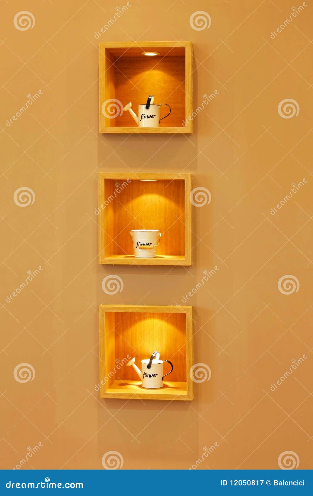 Three shelves stock image. Image of wooden, home, shelves - 12050817