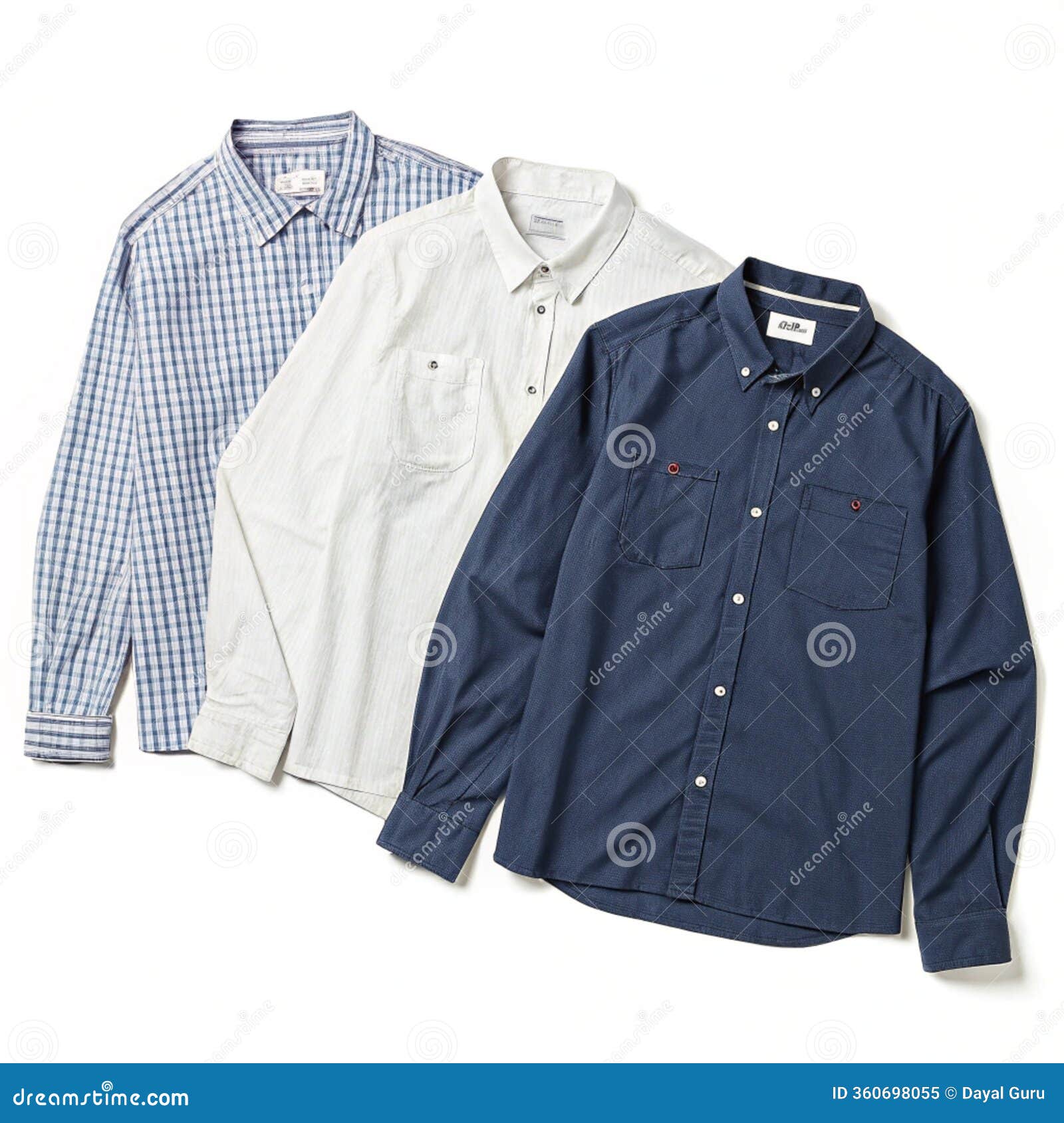 Three Shirts Isolated on Transparent Background Stock Illustration ...