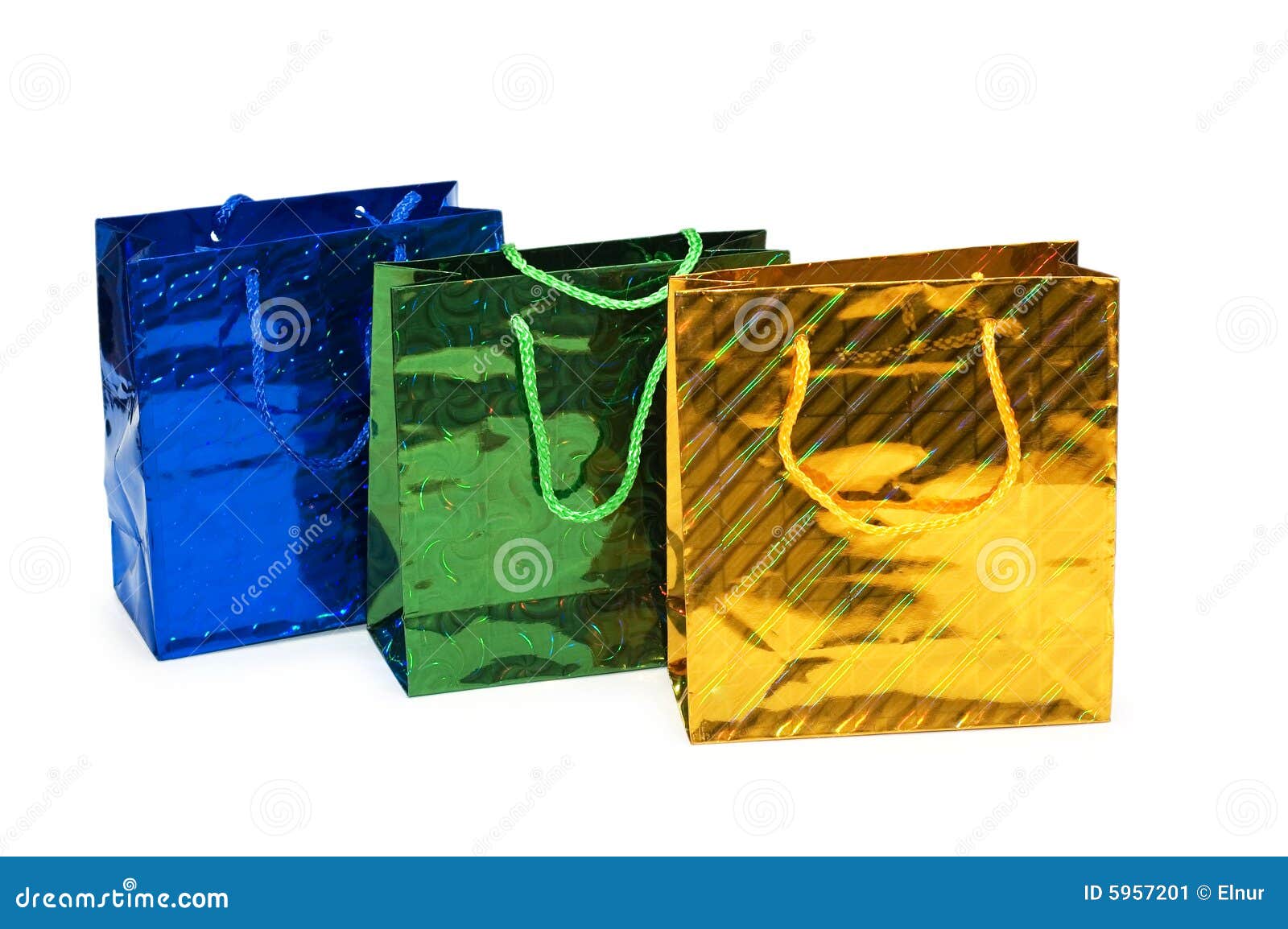 Three Shopping Bags Isolated on the White Stock Image - Image of ...