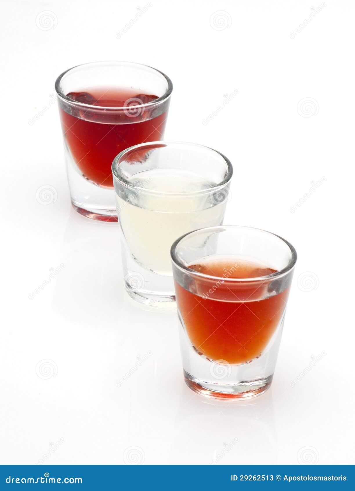 Three Shot Drinks On White Background Stock Photography | CartoonDealer ...
