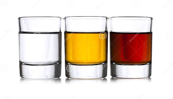 Three shot glasses stock image. Image of celebration - 20805127