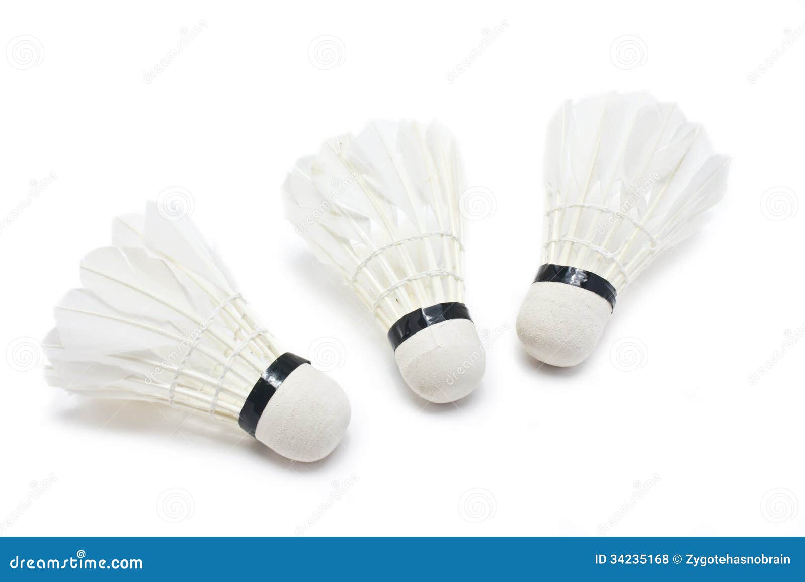 Three Shuttlecocks On Pink Background. Royalty-Free Stock Photo ...