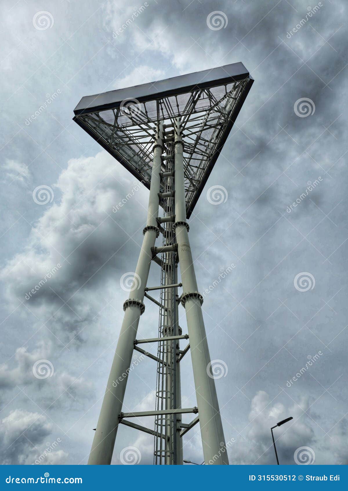 Three Sided Steel Structure Billboard Support Stock Photo - Image of ...