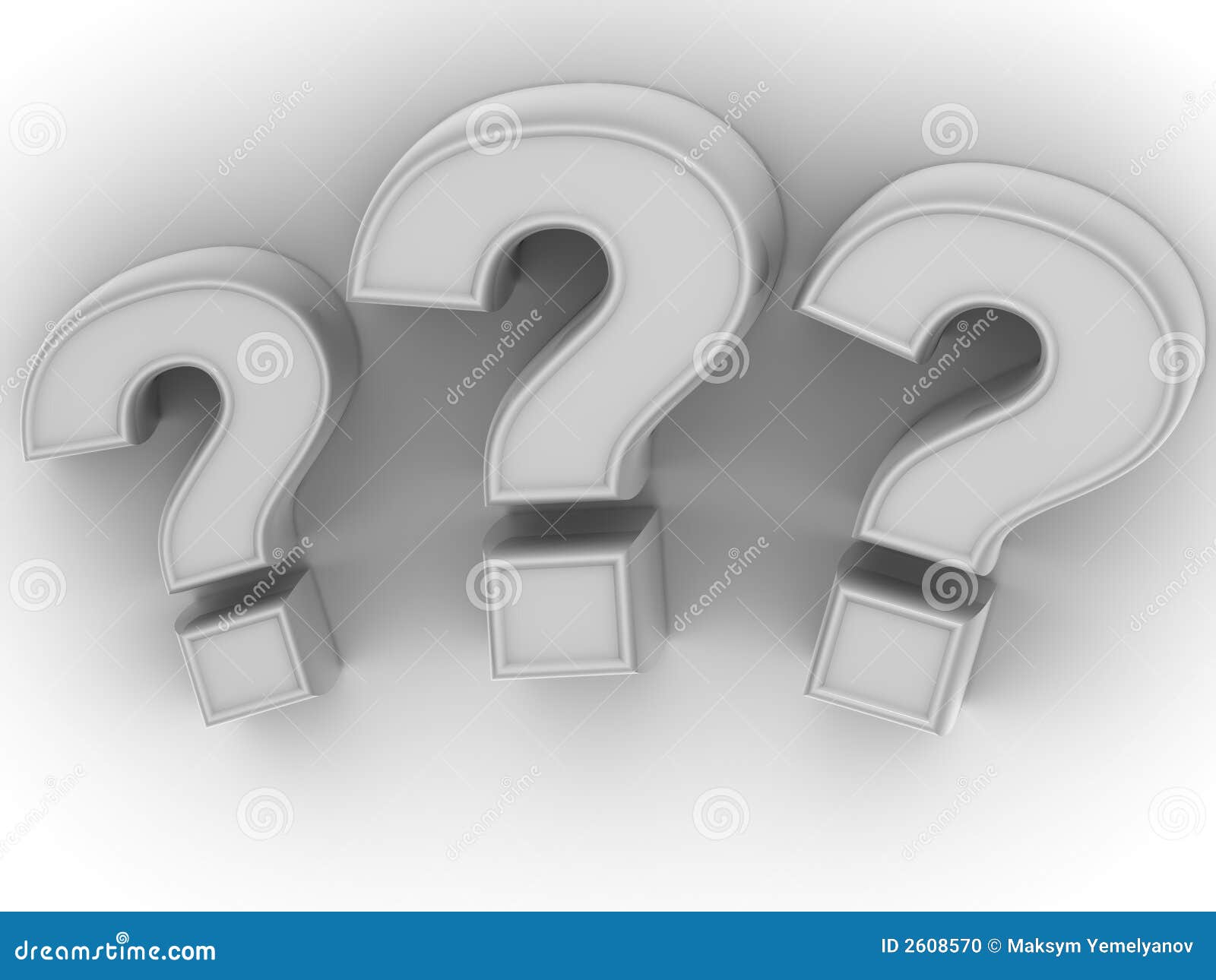 Three signs on a question stock illustration. Illustration of icon ...
