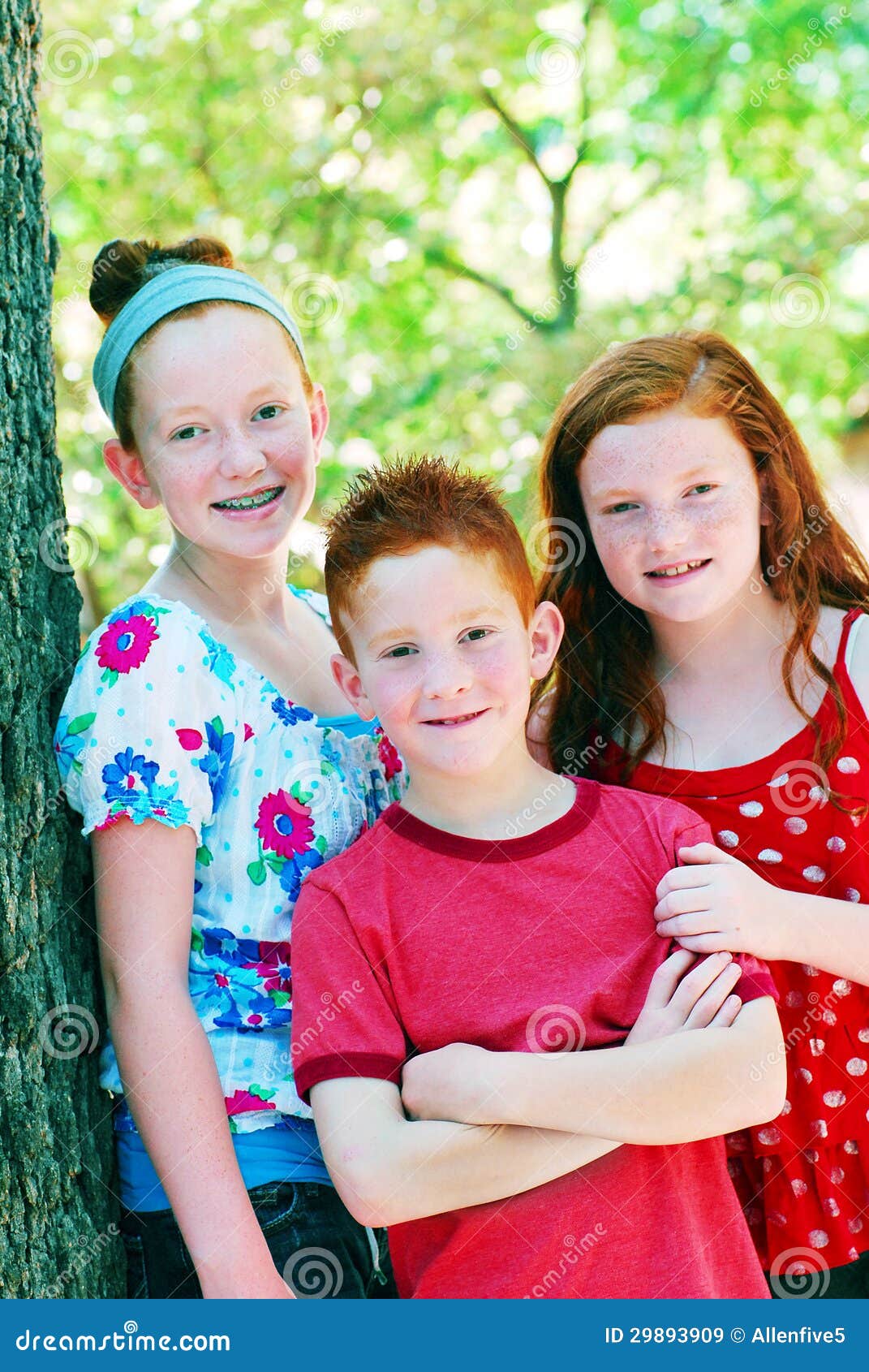 Three siblings outdoors stock image. Image of close, teenager - 29893909