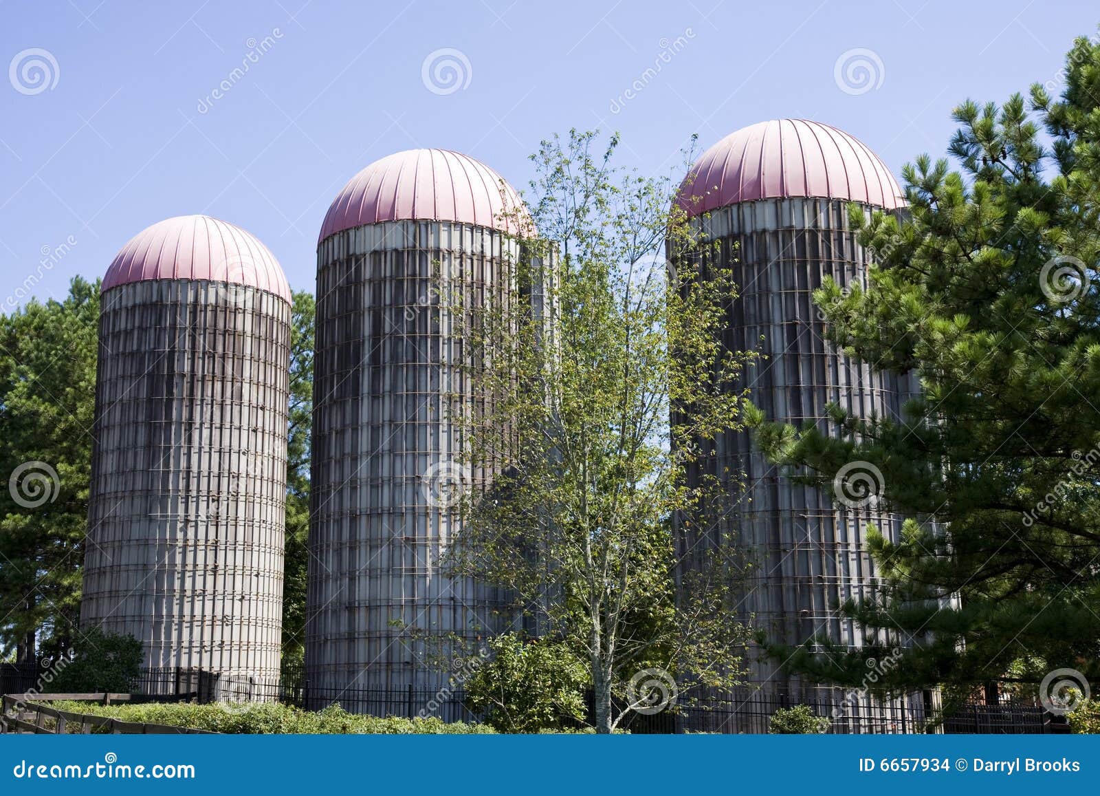 Three Silos stock photo. Image of grain, industrial, farming - 6657934