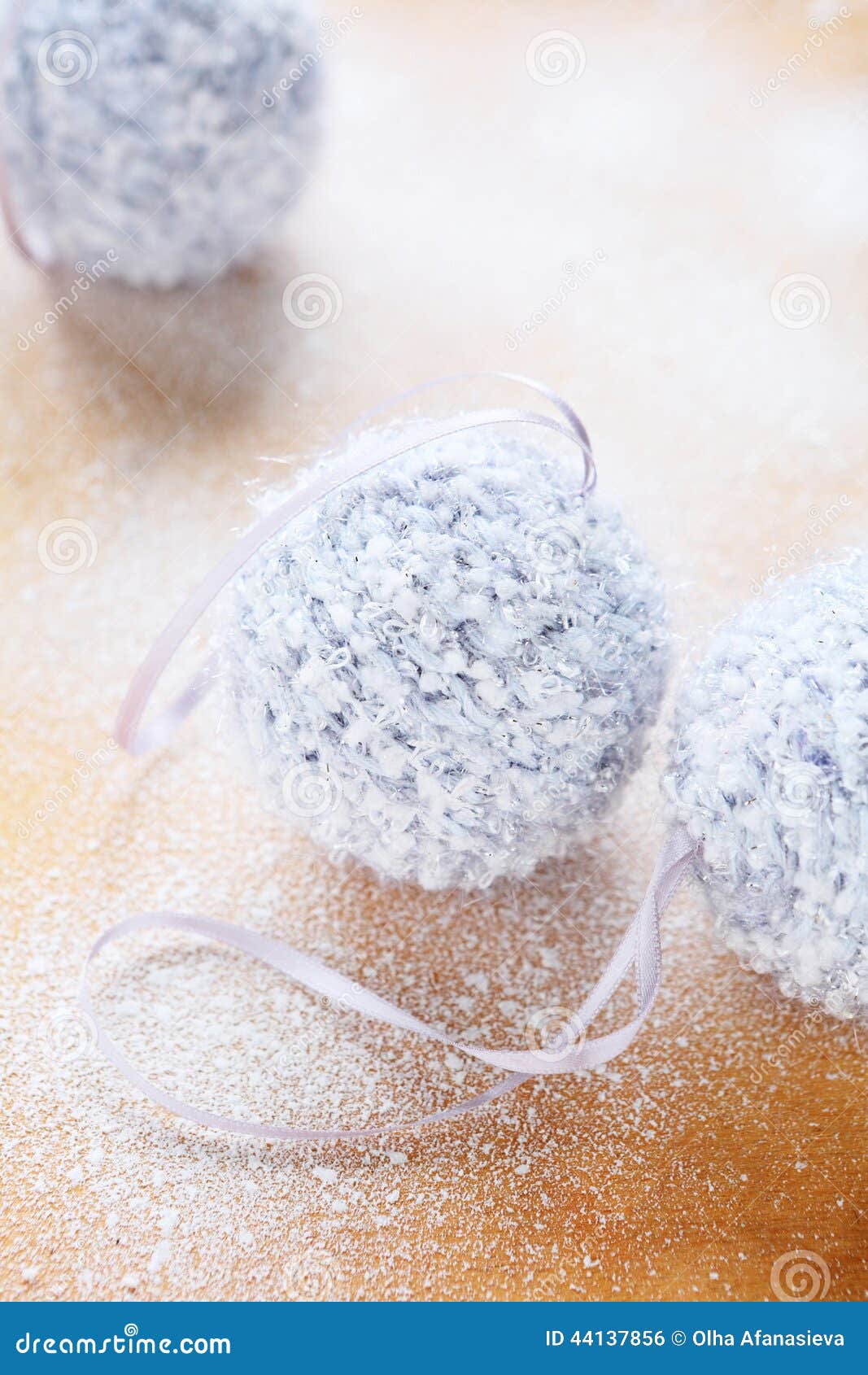 Three Silver Ball for Christmas Tree Stock Photo - Image of decoration ...