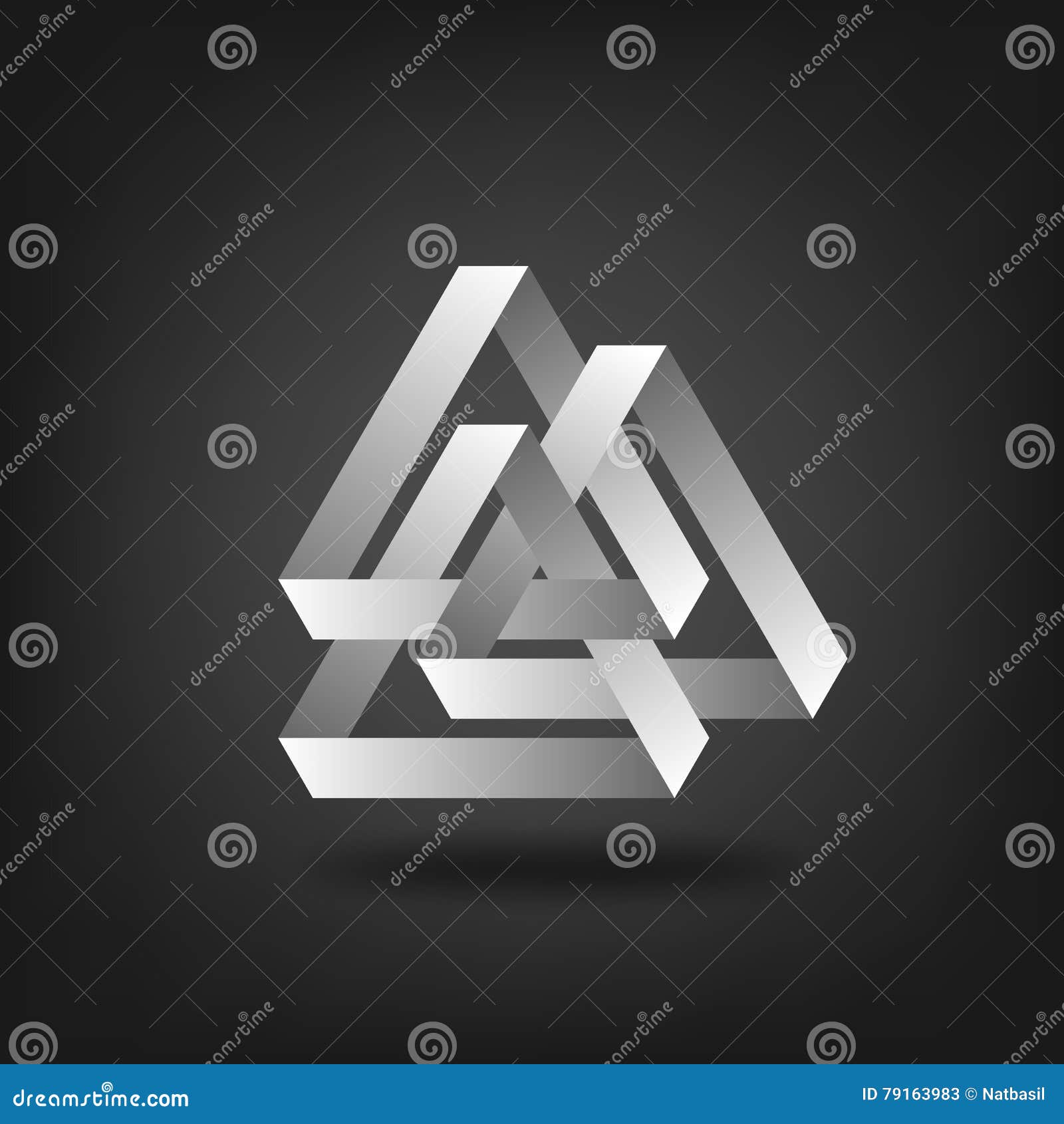 Set Of Three Silver Trees With Gold Leaves. 3D Render. Isolated, Black ...