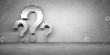 Silver Question Marks Against a Wall Stock Image - Image of marks ...