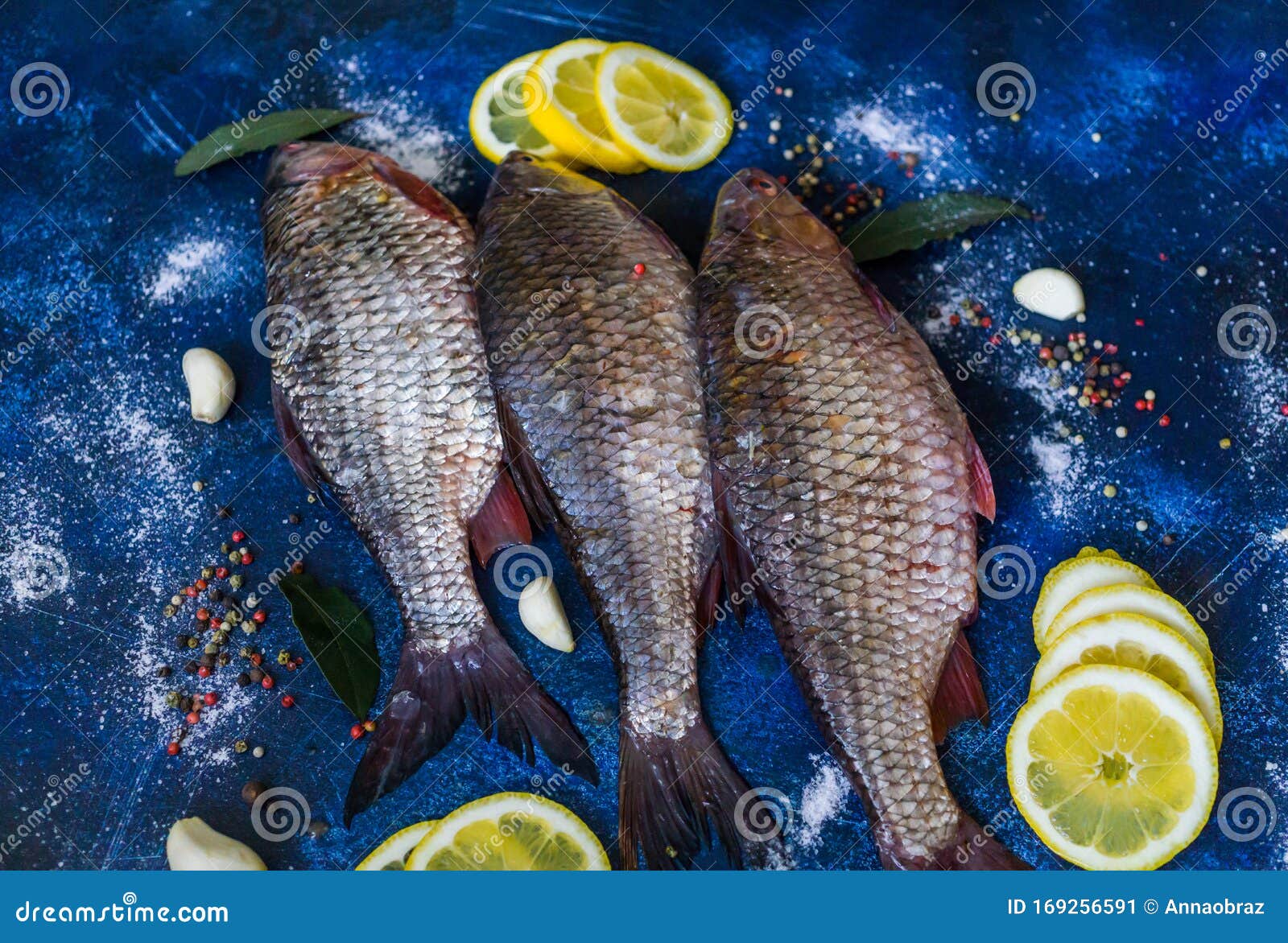 Three Silver Roach Caught in the River, Ready To Be Cooked Stock Image ...