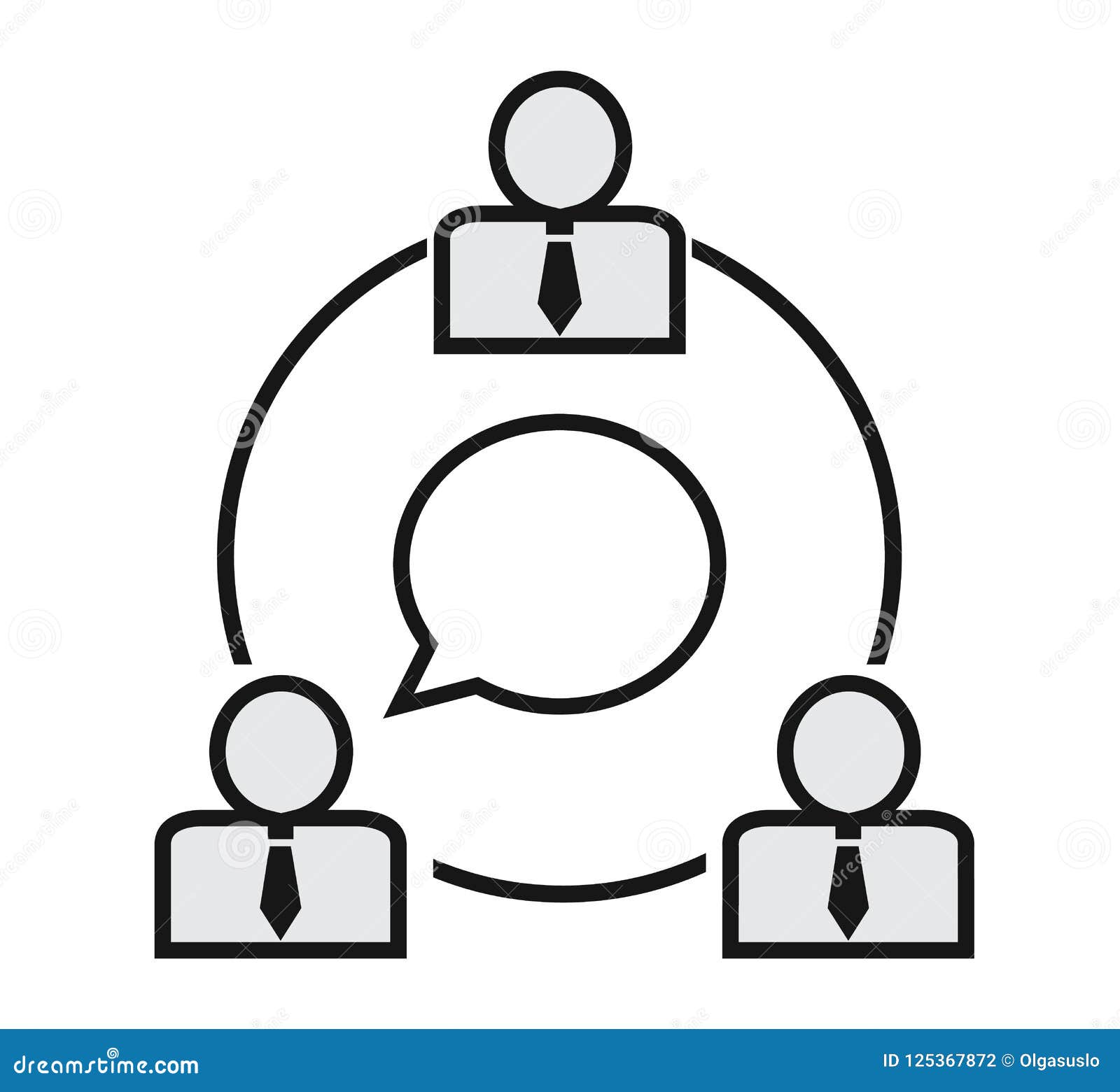 Negotiations in business stock vector. Illustration of internet - 125367872