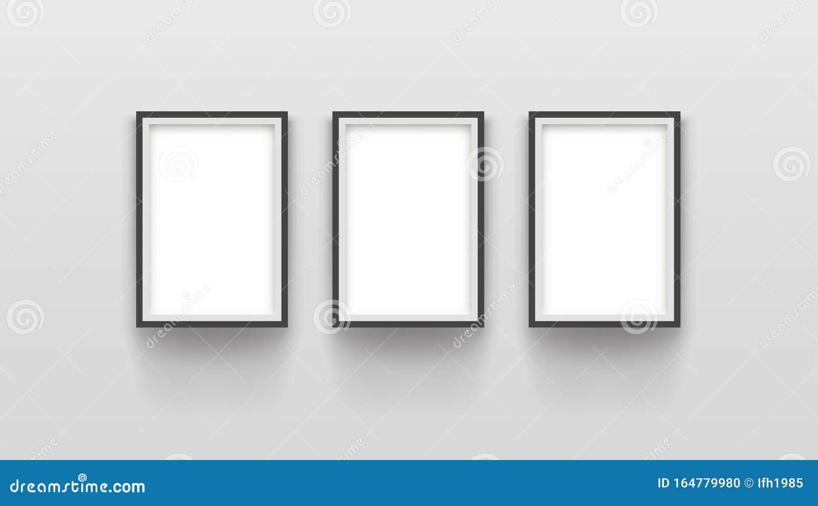 Three Simple Frames on Grey Stock Vector - Illustration of gray, banner ...