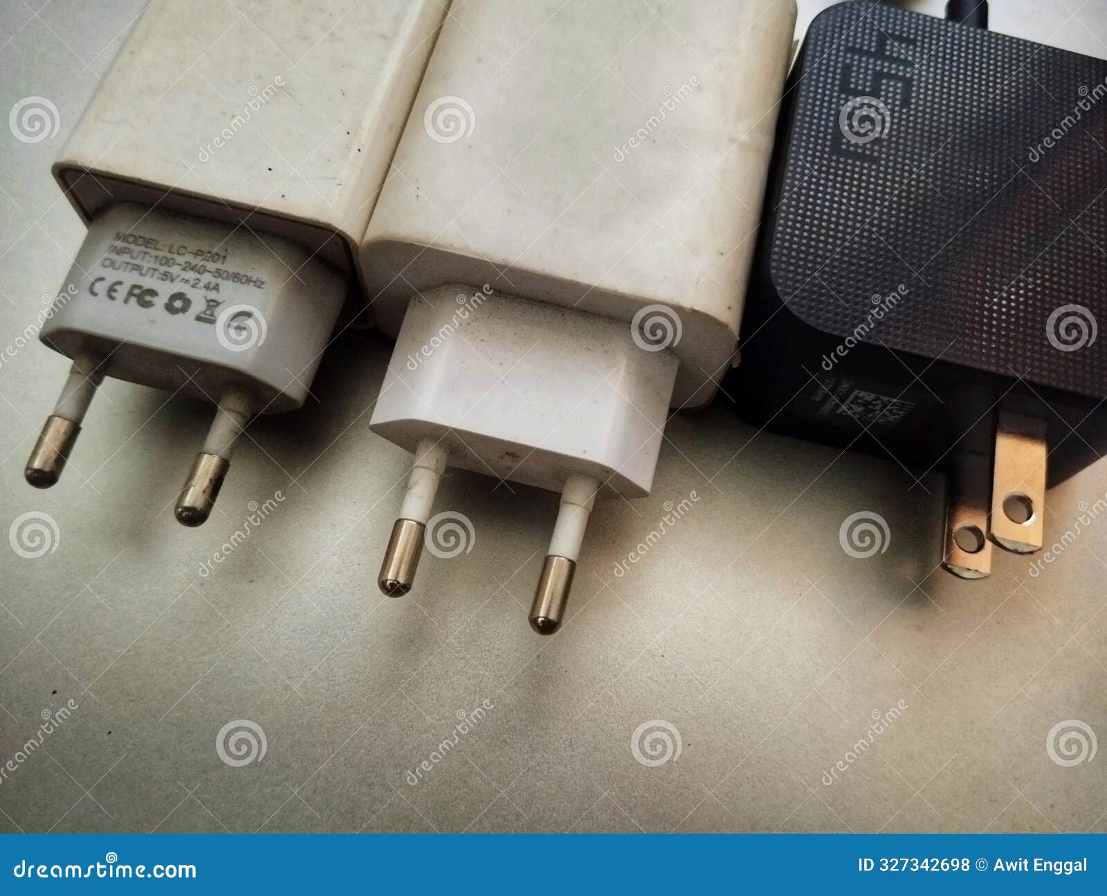 Three Simple Power Charging Adapter Stock Photo - Image of accessory ...