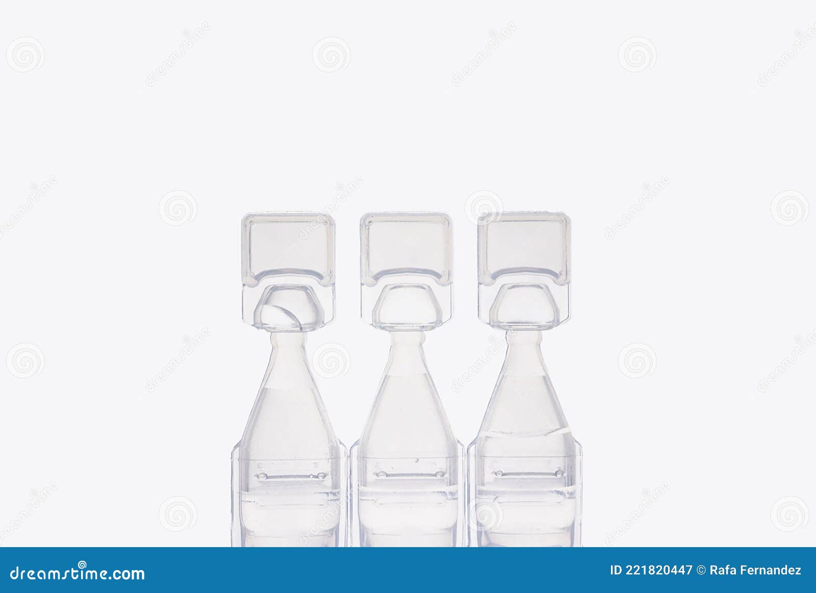 Three Single Use Eye Drop Dispenser on White Background Stock Image ...