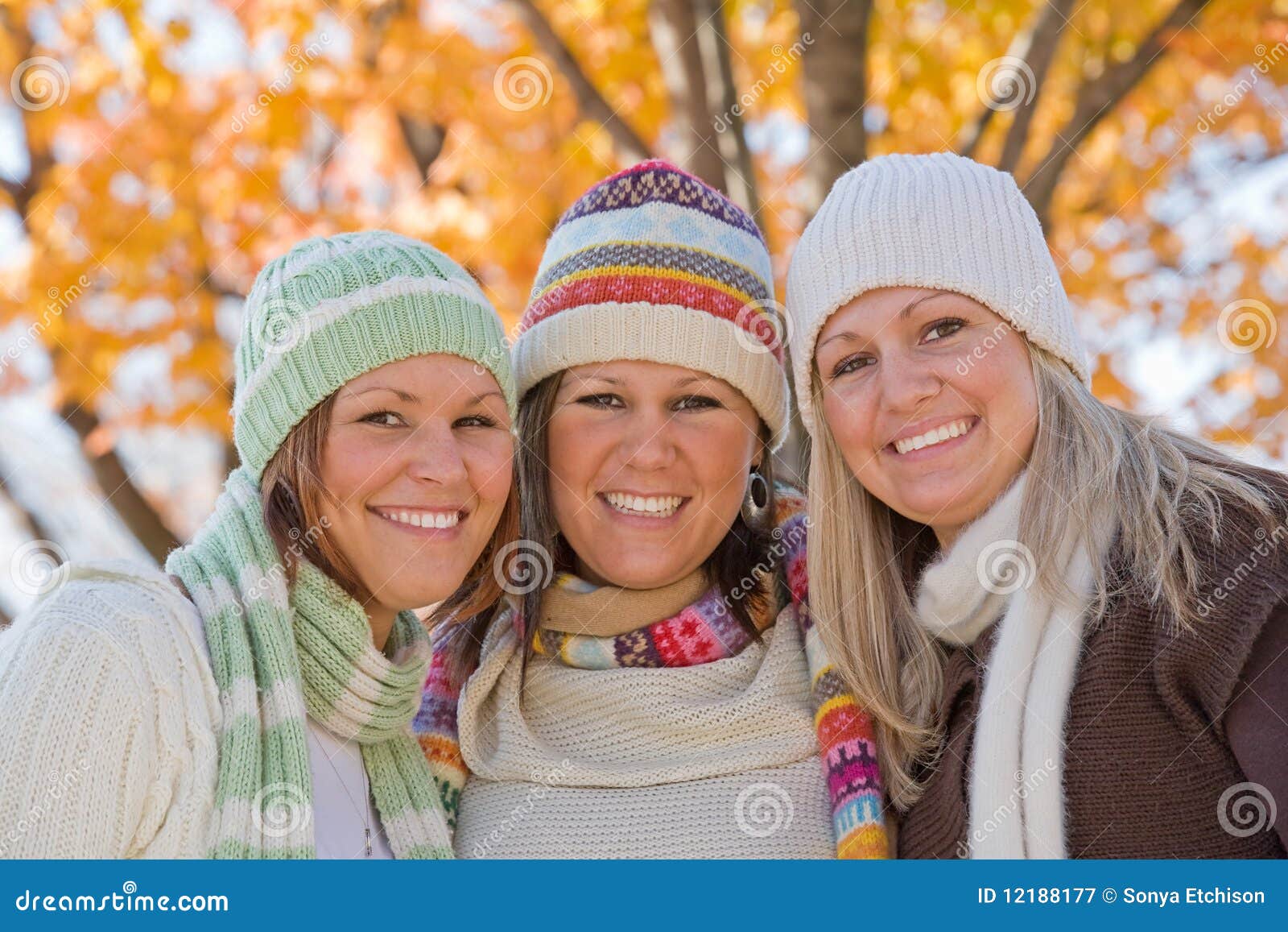 Three Sisters stock image. Image of girl, clothes, happiness - 12188177