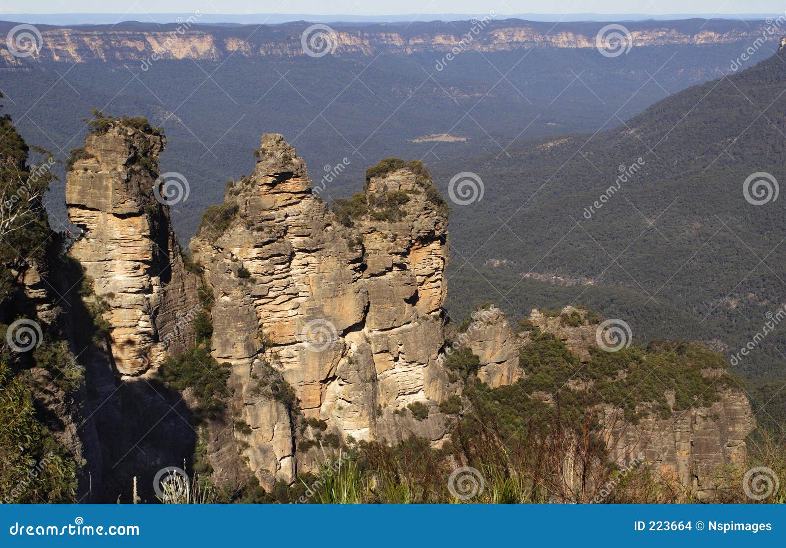 Three sisters Mountains stock photo. Image of excursion - 223664