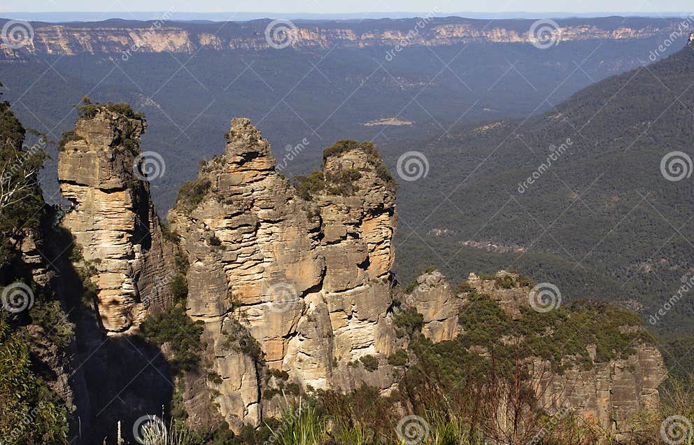 Three sisters Mountains stock photo. Image of excursion - 223664