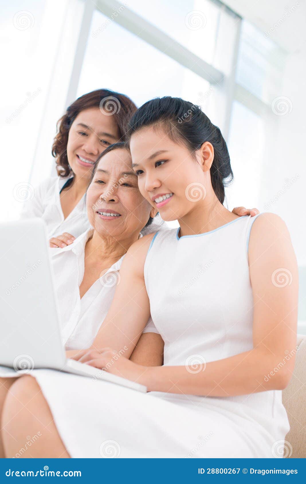 Three sitting women stock image. Image of female, casual - 28800267