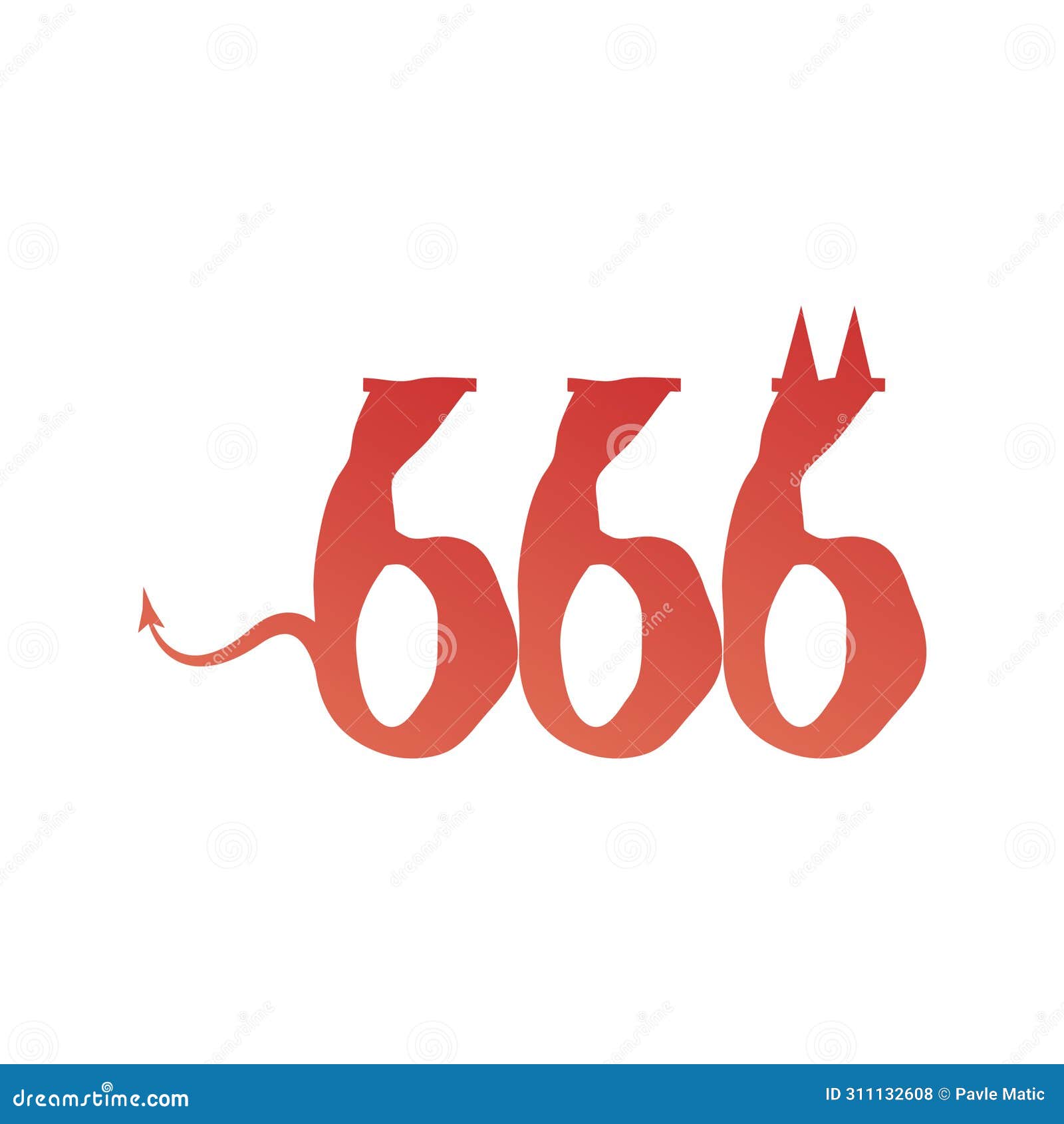 Three six devils stock illustration. Illustration of evil - 311132608